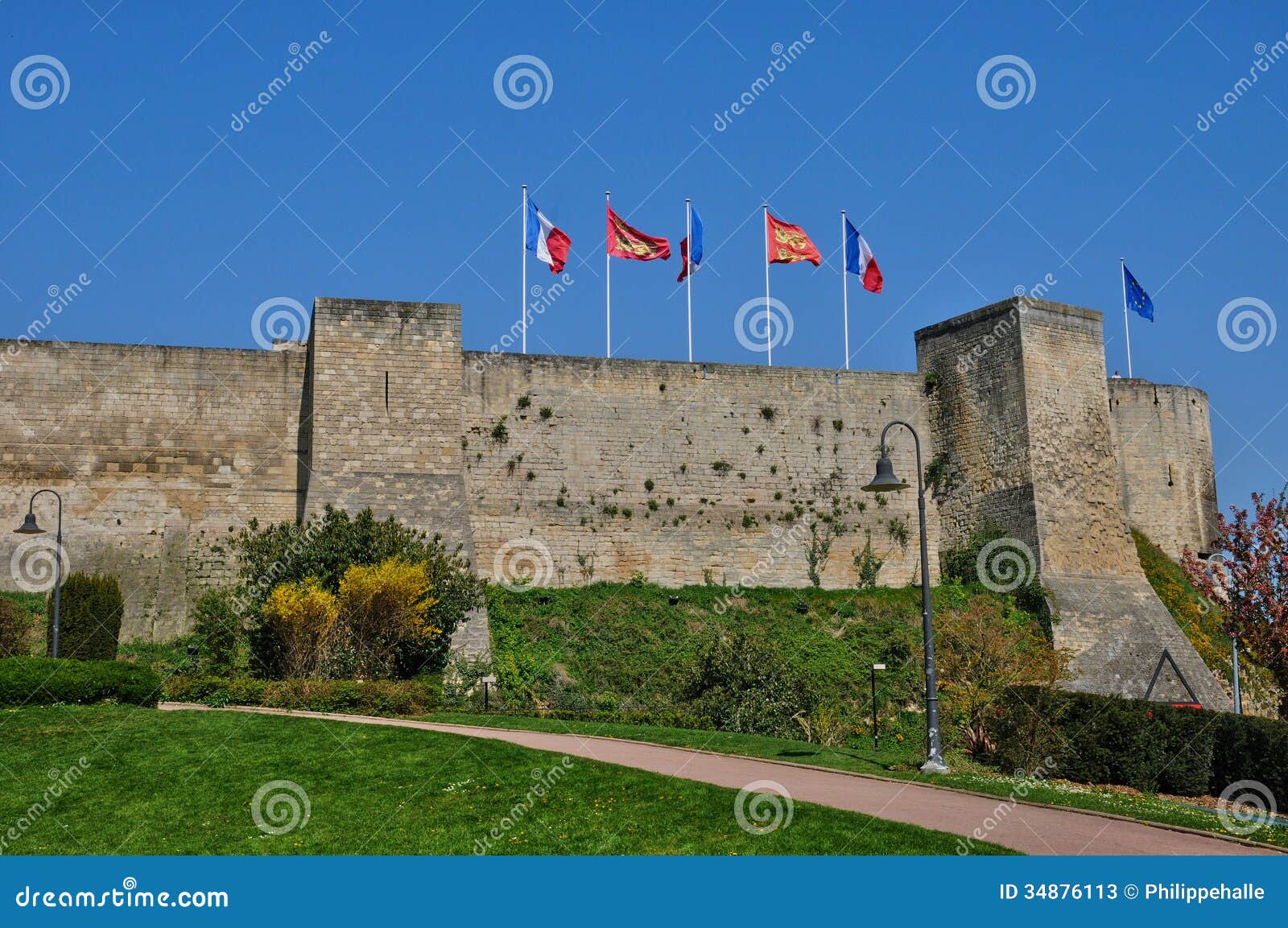 Castle of Caen in Normandie Stock Image - Image of france, touristy ...
