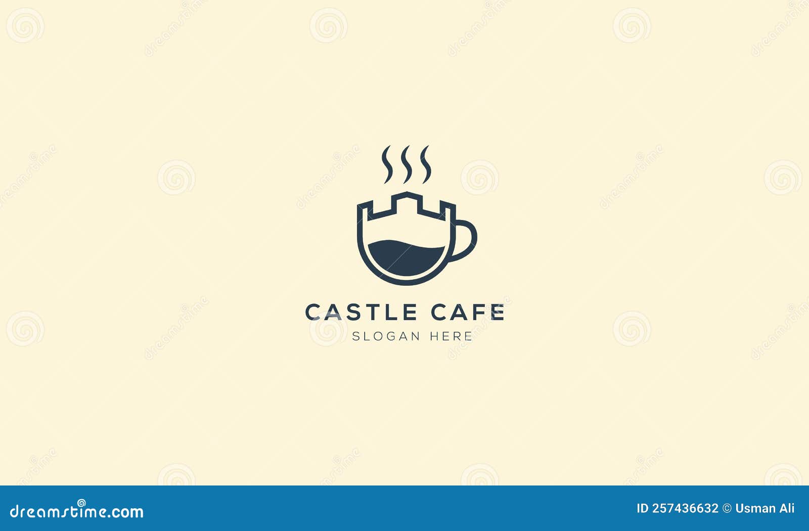 Castle Cafe Logo Design or Coffee Castle Logo Template Stock Vector ...