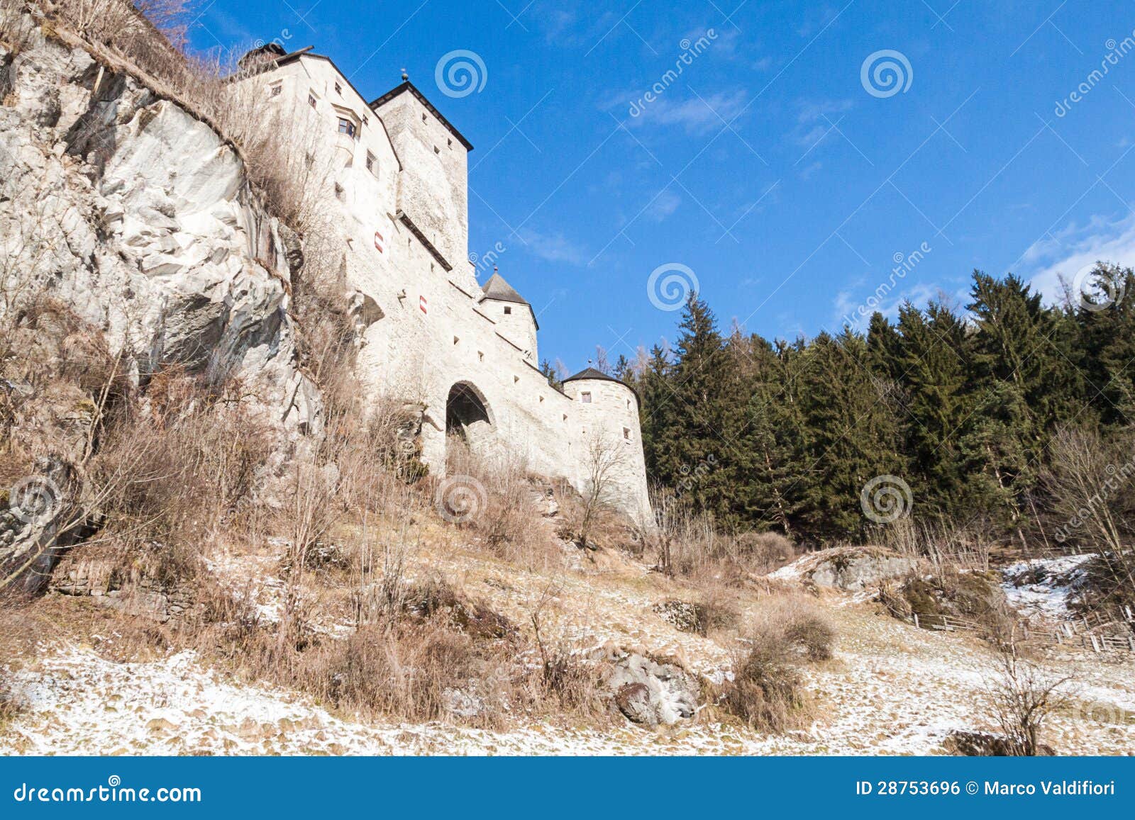 Castle of campo tures stock photo. Image of dolomites - 28753696