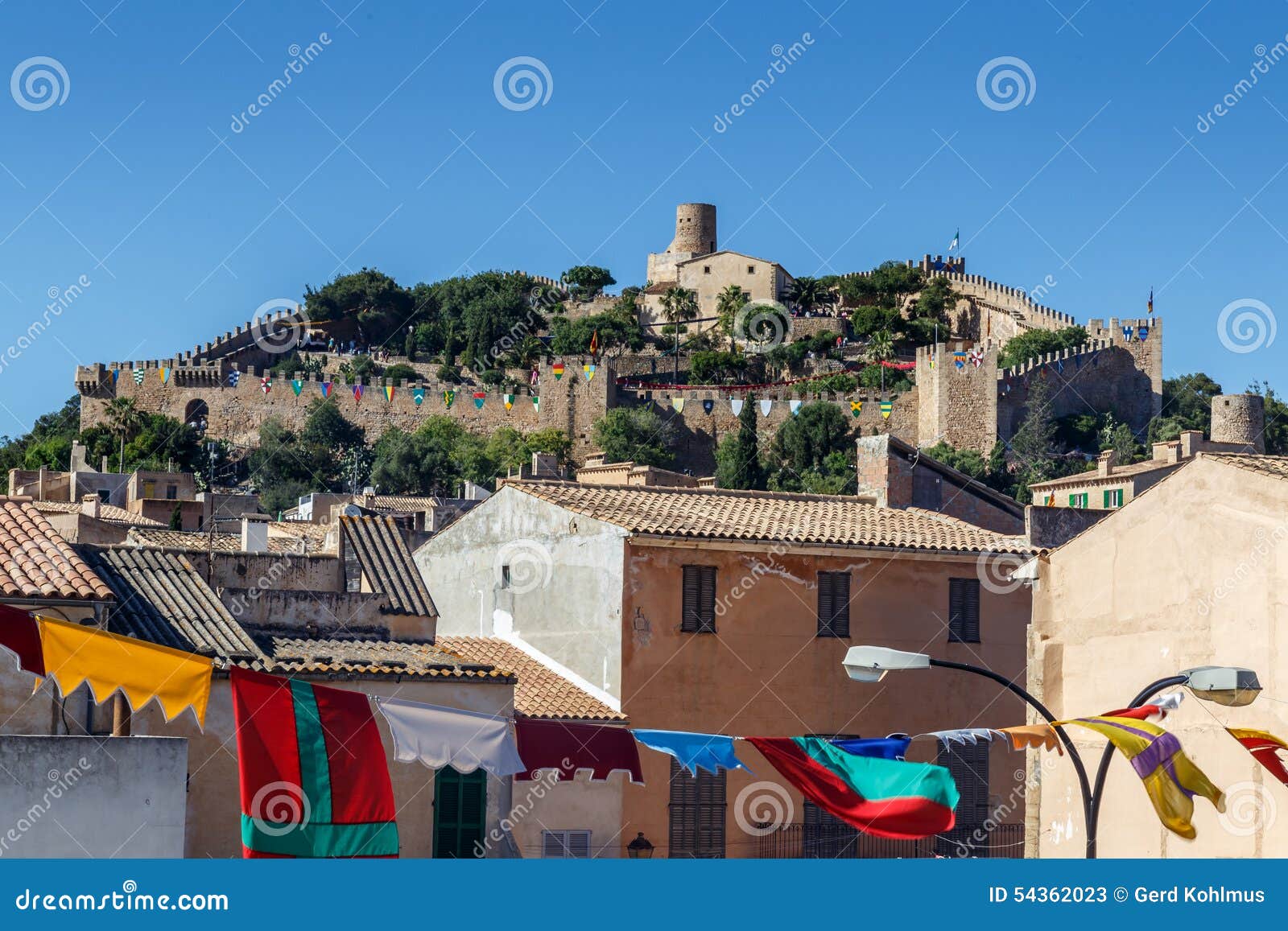 Castle of Capdepera stock image. Image of town, capdepera - 54362023