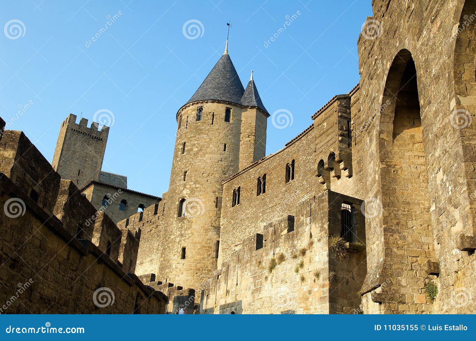 Castle of Carcassonne 3 stock image. Image of fortress - 11035155