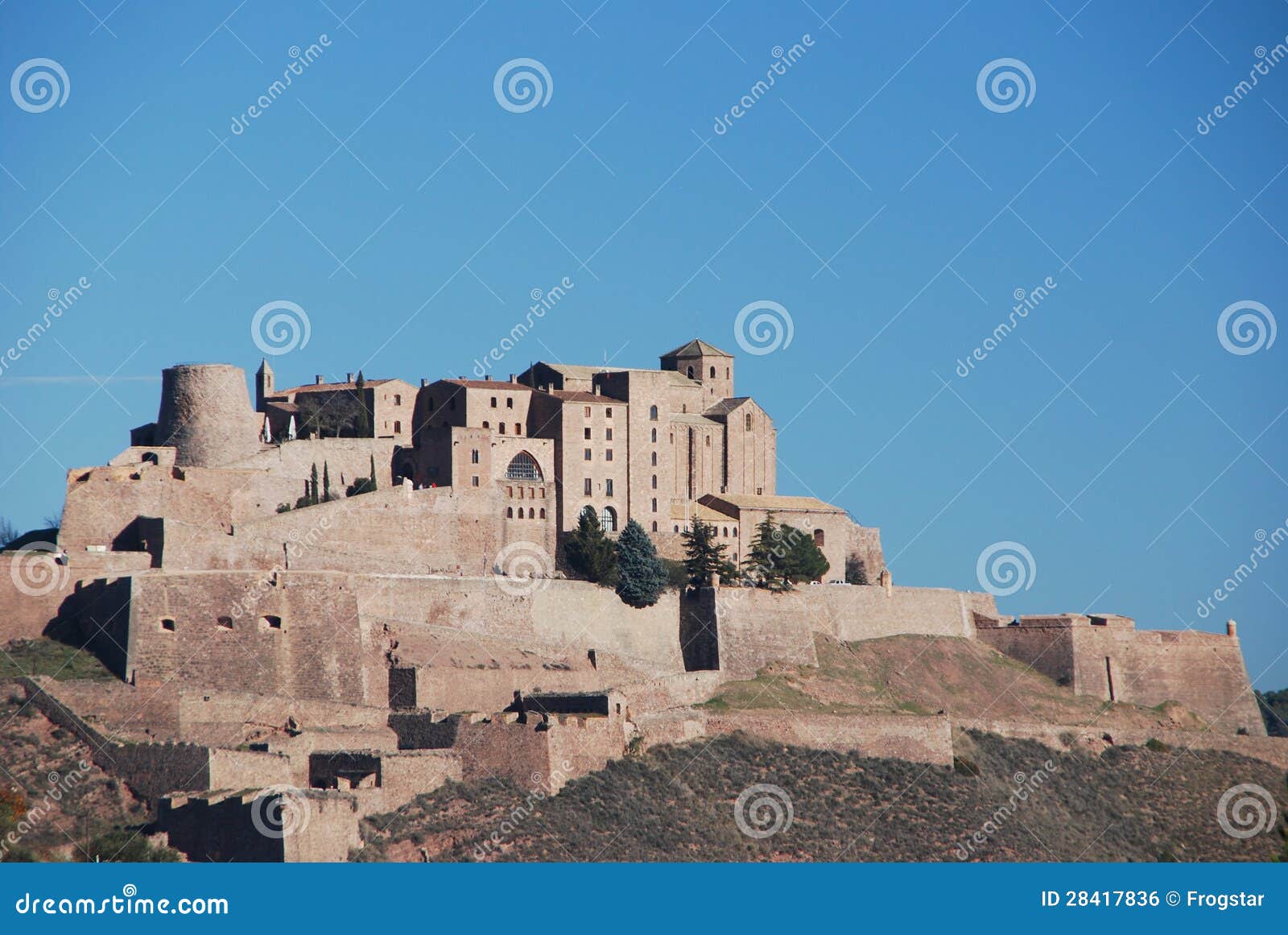 The Castle of Cardona stock photo. Image of hillside - 28417836