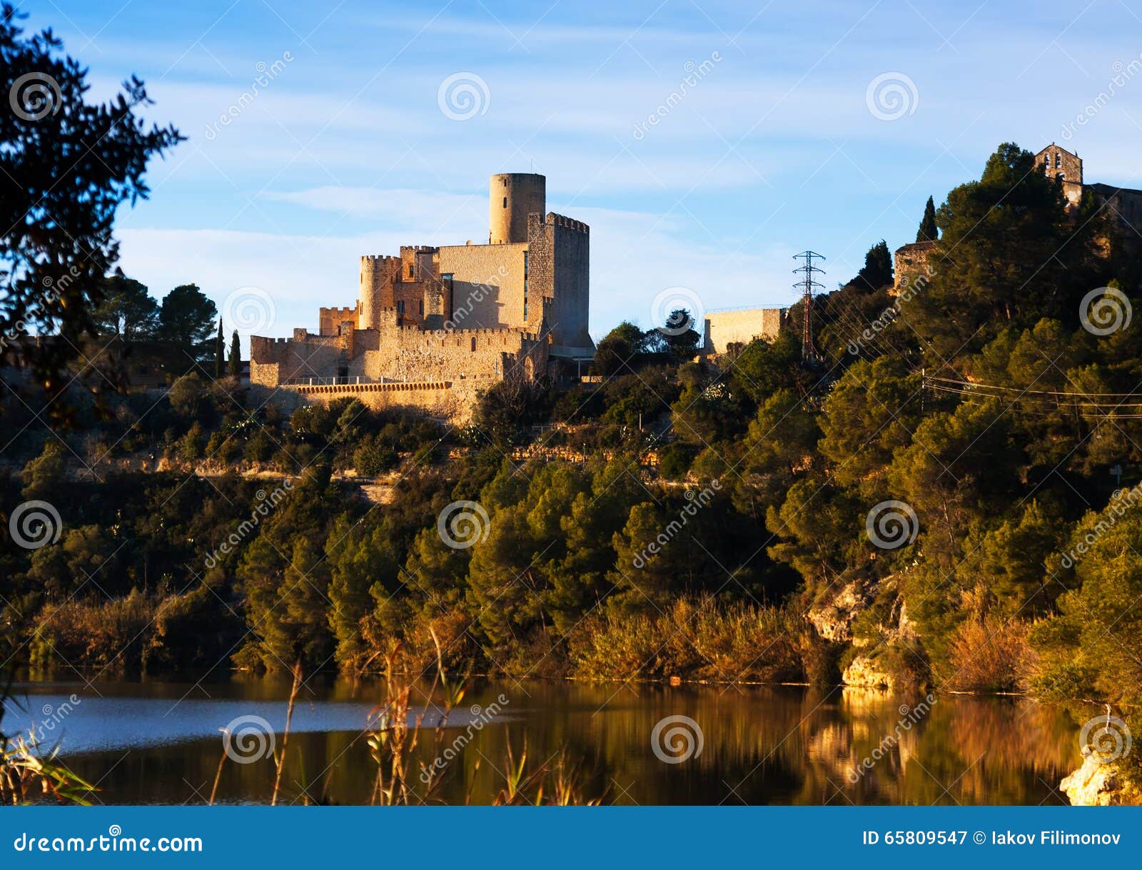 Castle of Castellet stock image. Image of reservoir, europe - 65809547