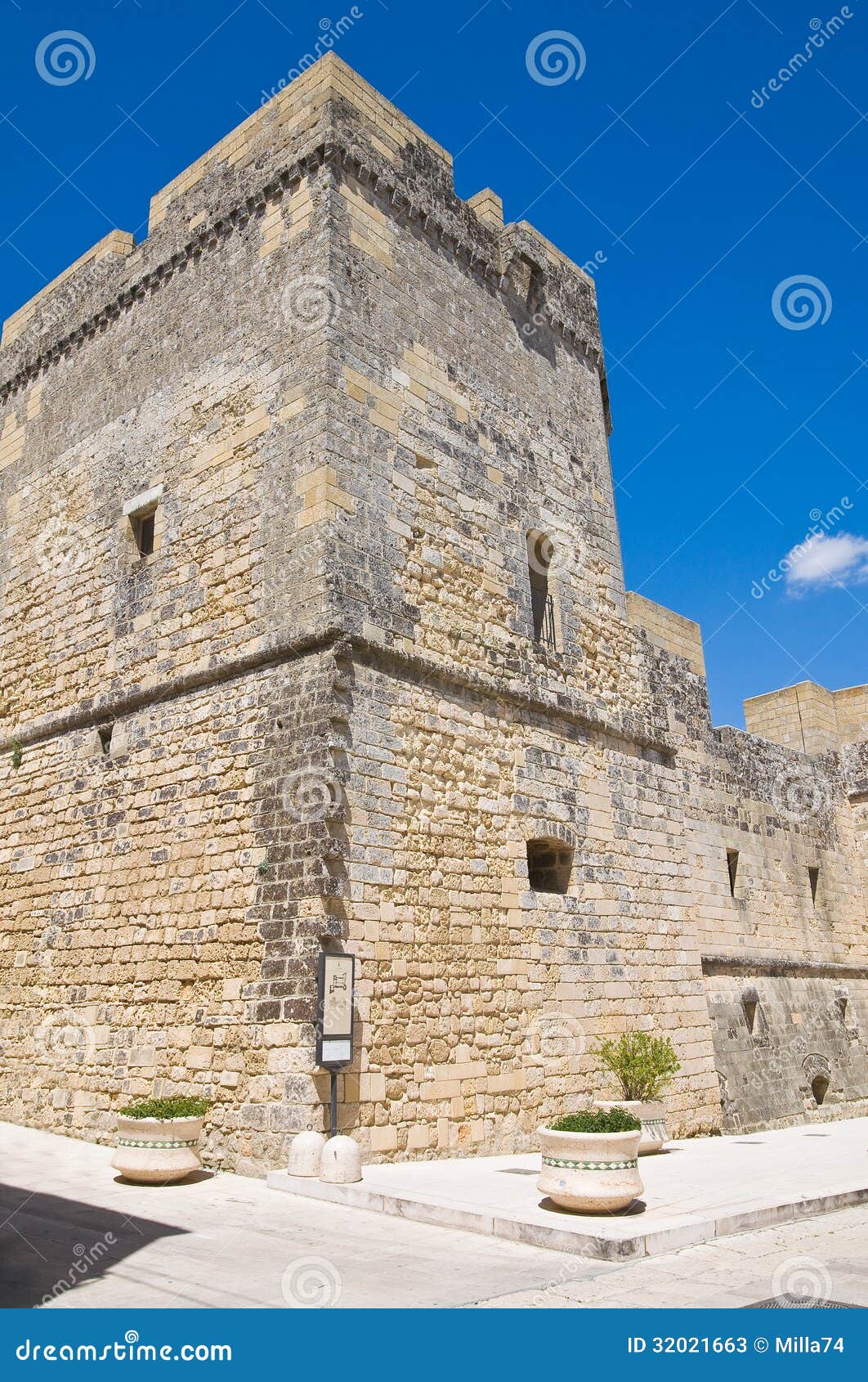 Castle of Castro. Puglia. Italy Stock Image - Image of architectonic ...