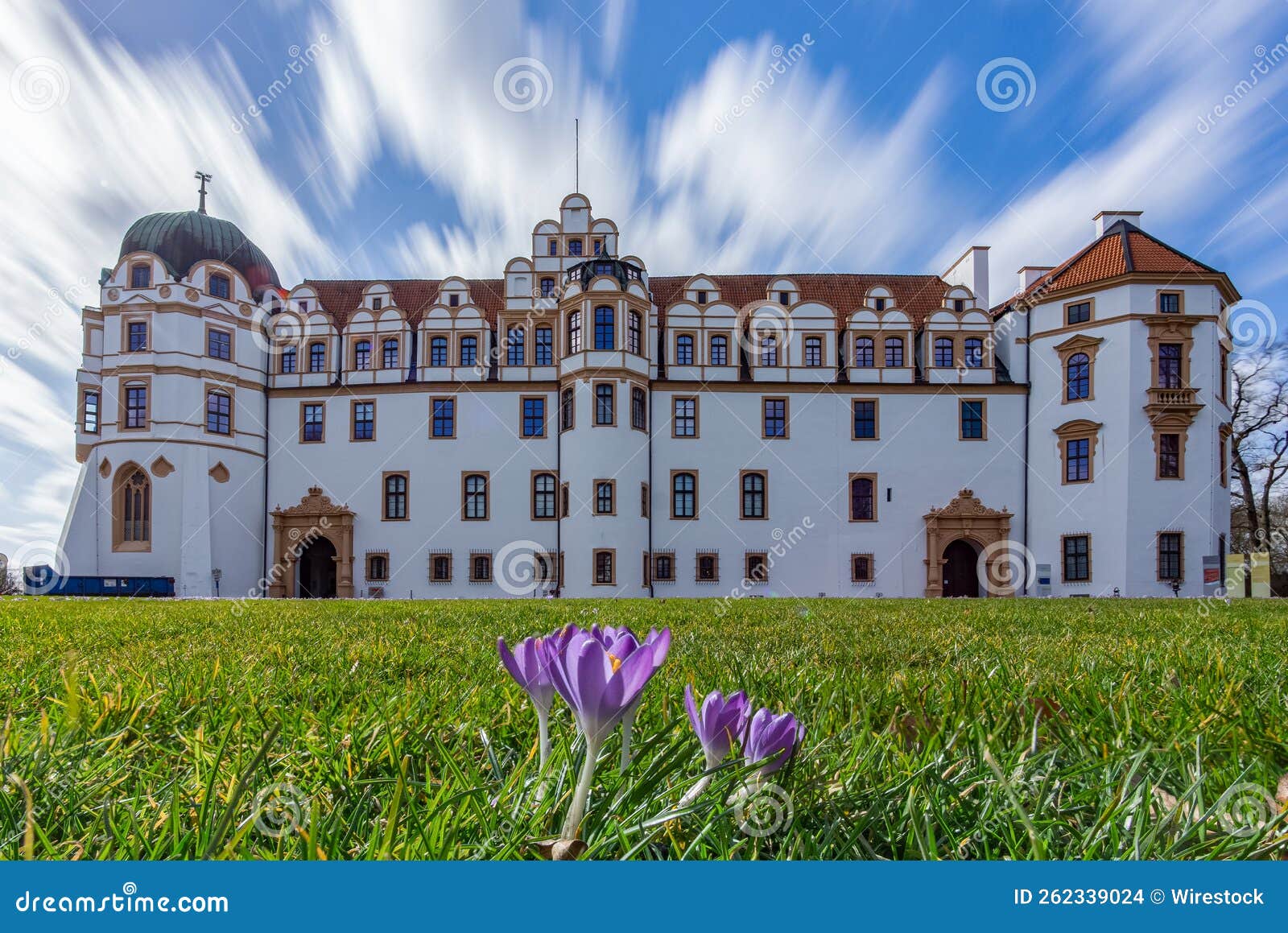 Celler castle in spring editorial stock image. Image of clouds - 262339024