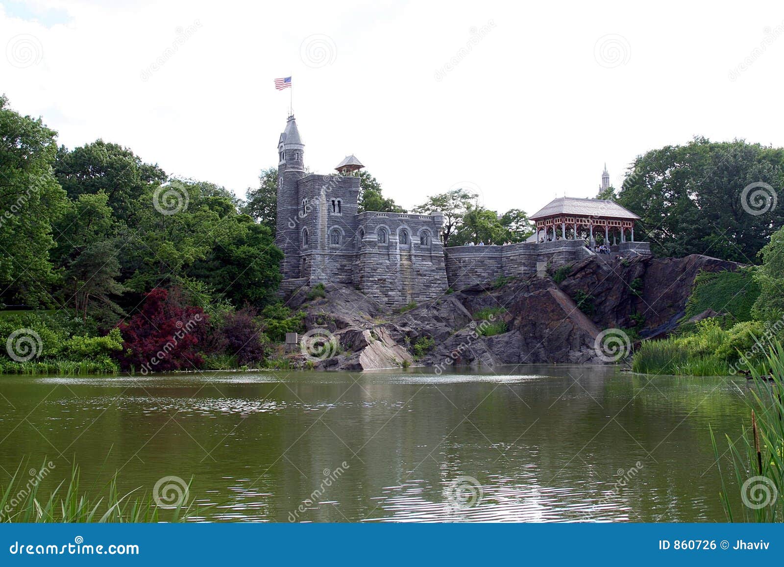 Castle at Central Park stock photo. Image of america, skyscraper - 860726