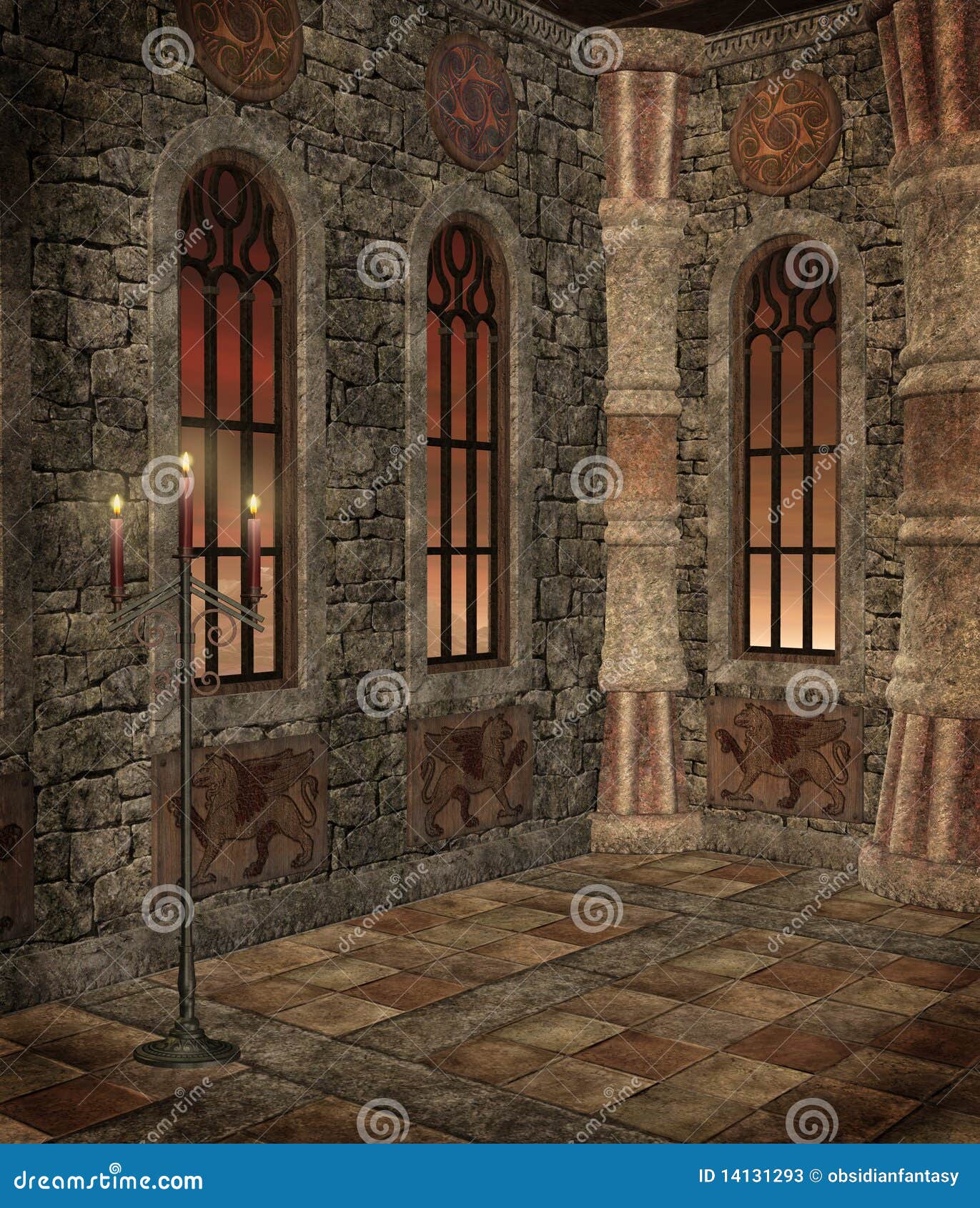 Castle chamber stock illustration. Illustration of backdrop - 14131293