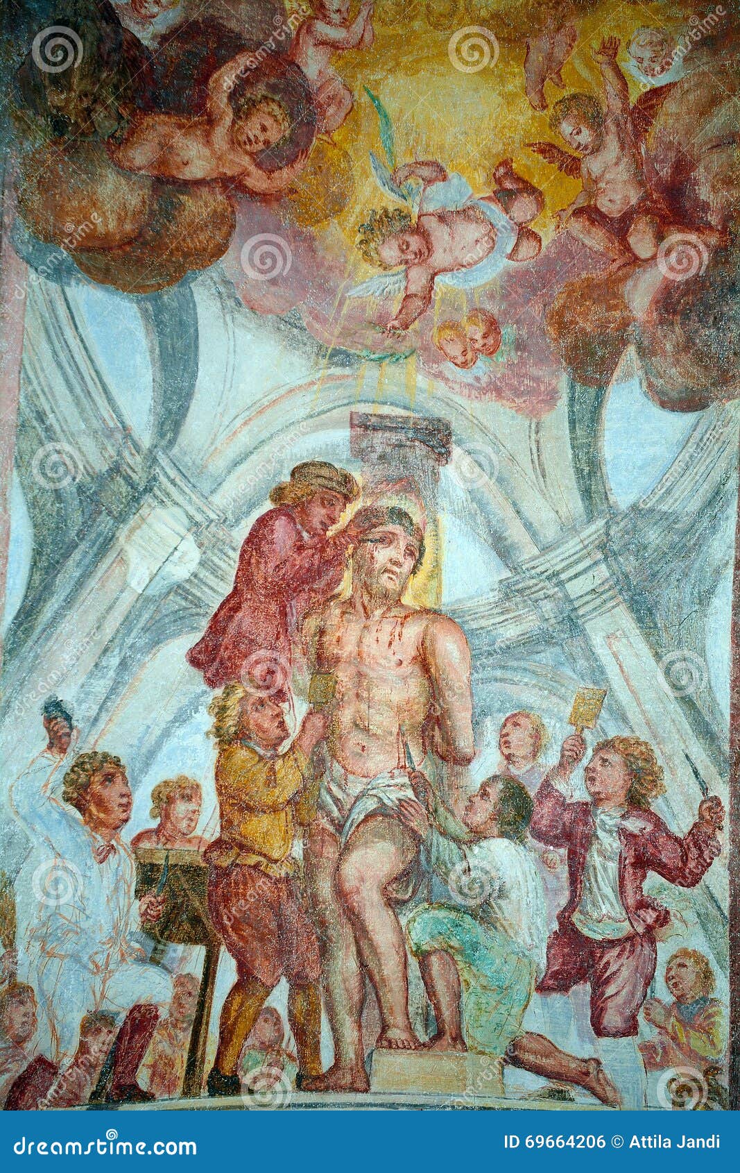 Castle Chapel, Bled, Slovenia Editorial Photo - Image of fresco, devil ...
