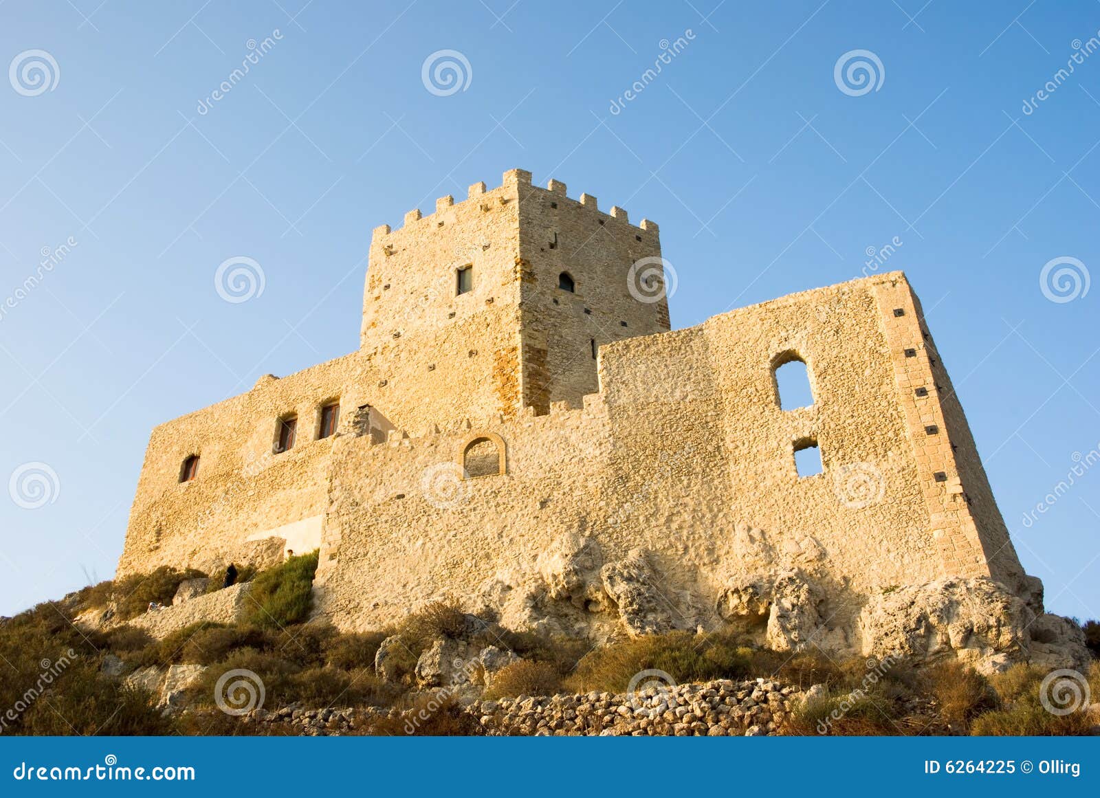 Castle of Chiaramonte in Sicily Stock Image - Image of monument, tower ...