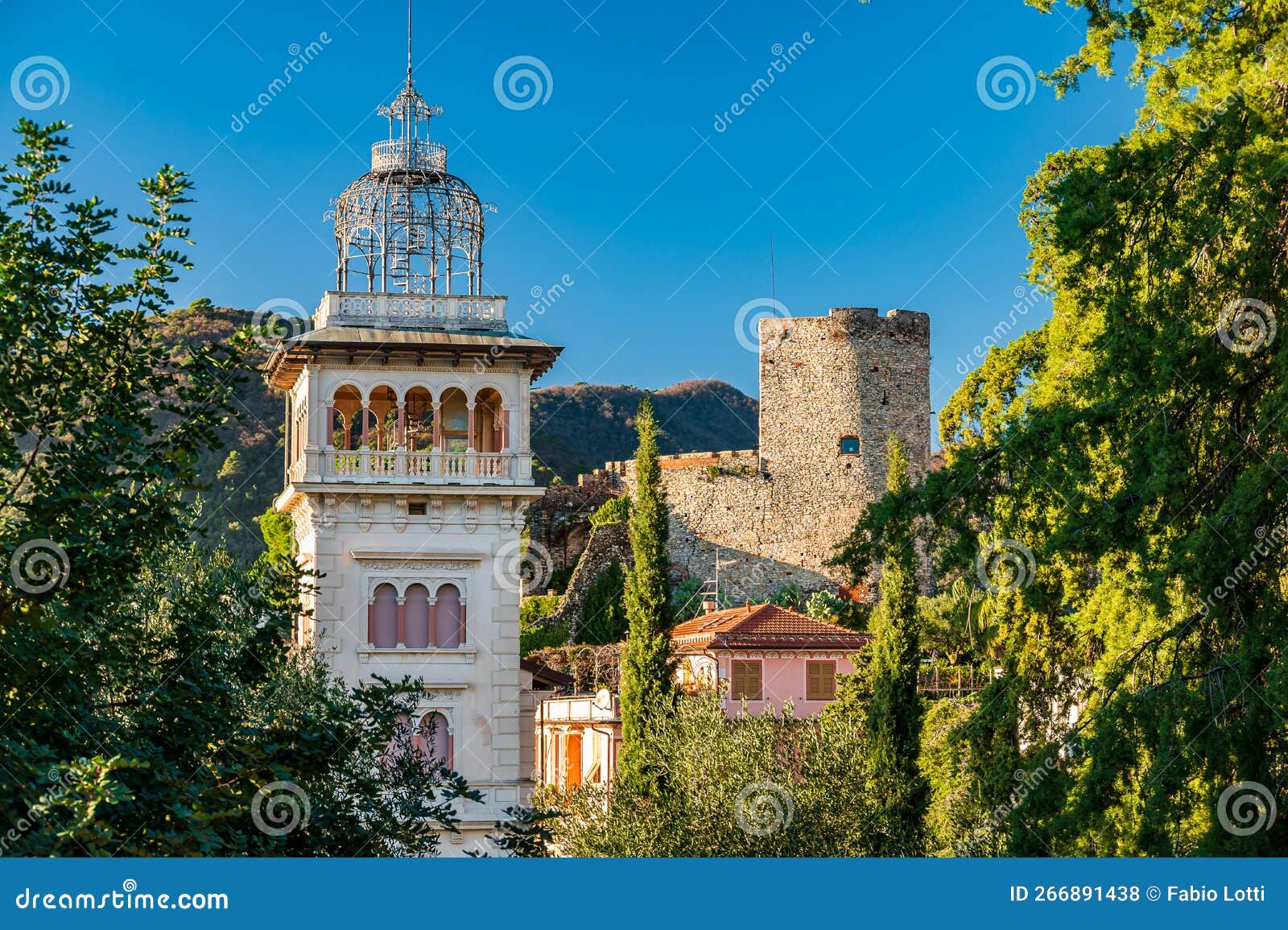 Castle in Chiavari stock photo. Image of fort, chiavari - 266891438