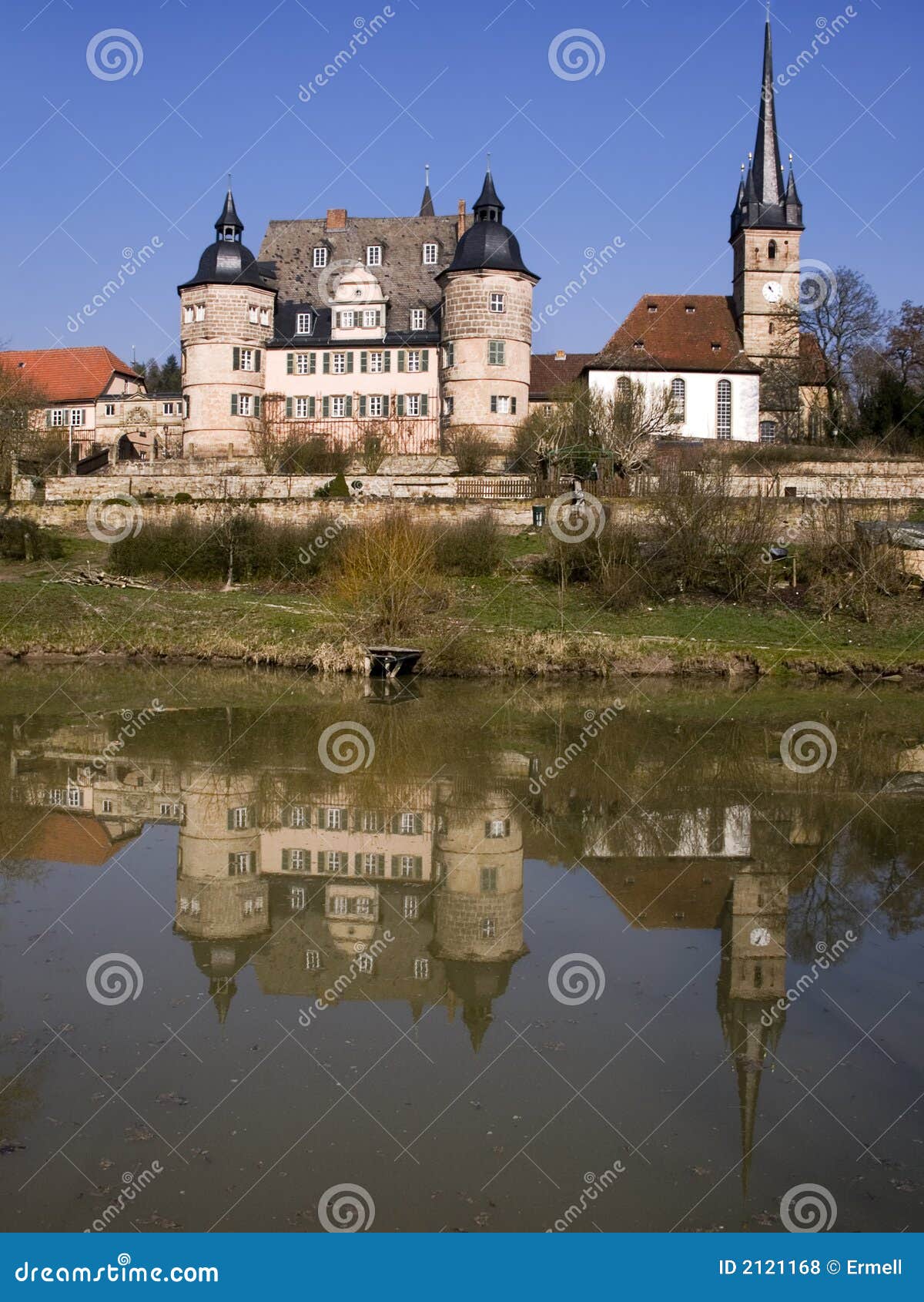 Castle and church stock photo. Image of ages, fort, stones - 2121168