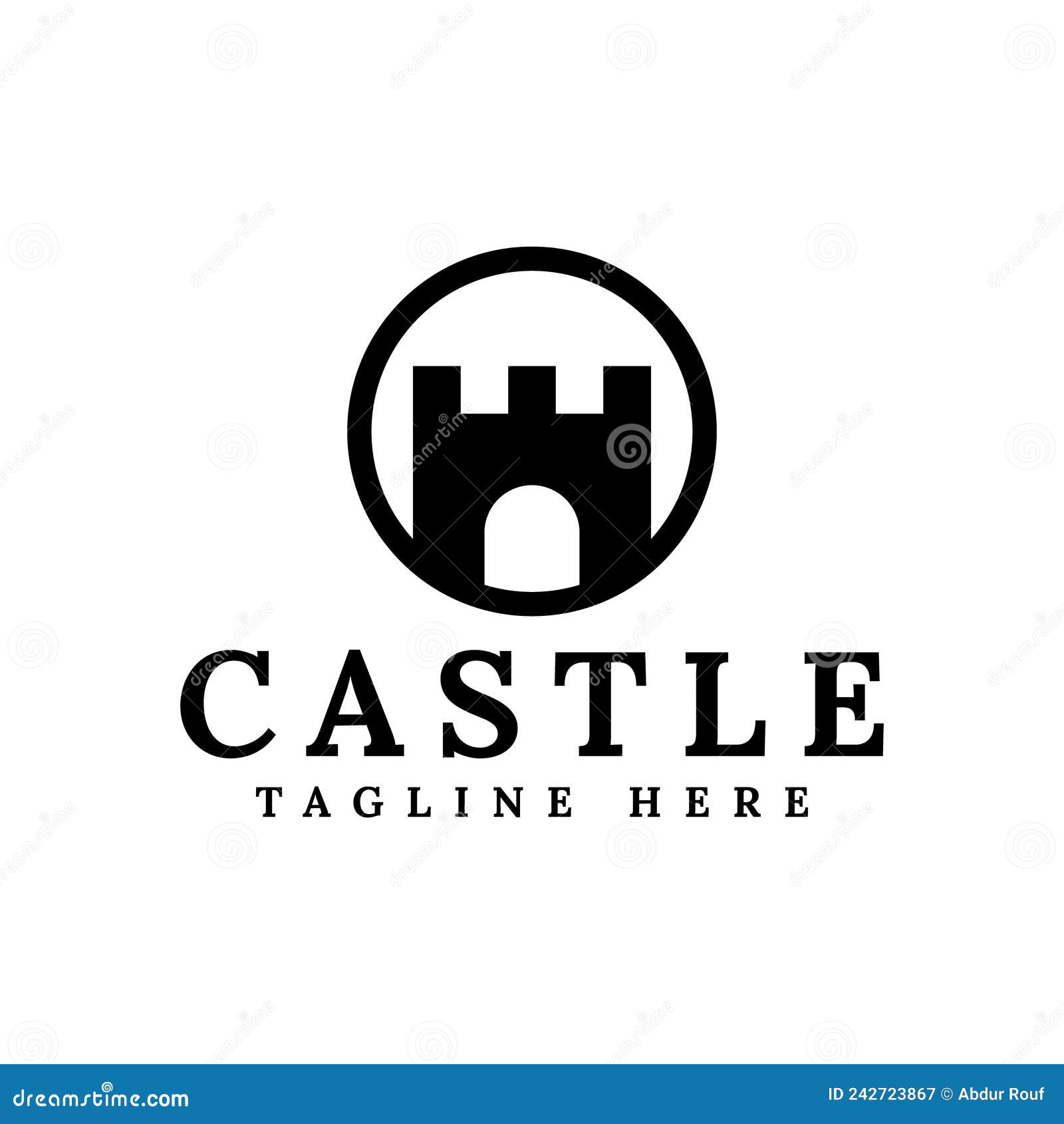 Castle In A Circle Icon. Element Of Minimalistic Icon For Mobile ...