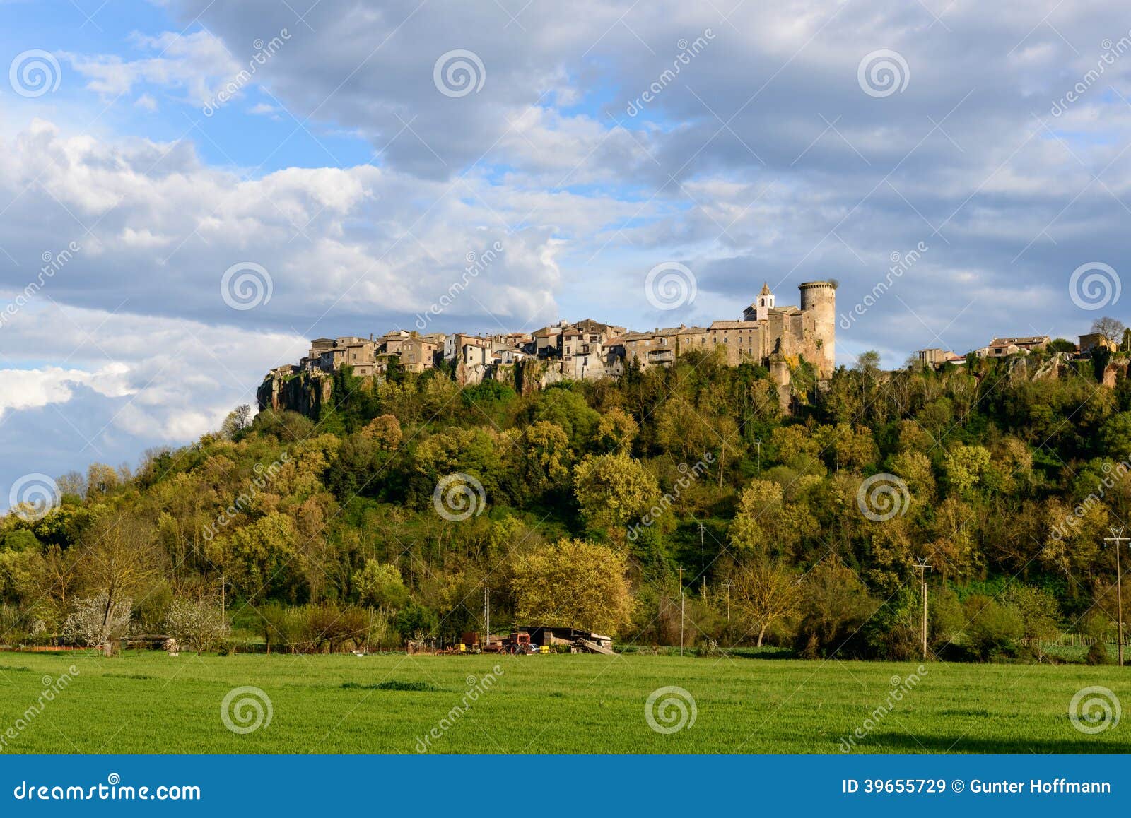 Castle and City of Mugnano (Italy) Stock Image - Image of europe, tower ...