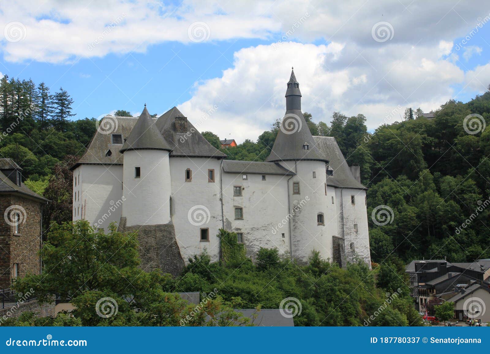 A Medieval Castle in Clervaux, Luxembourg, Photo Made in Summer, Green ...