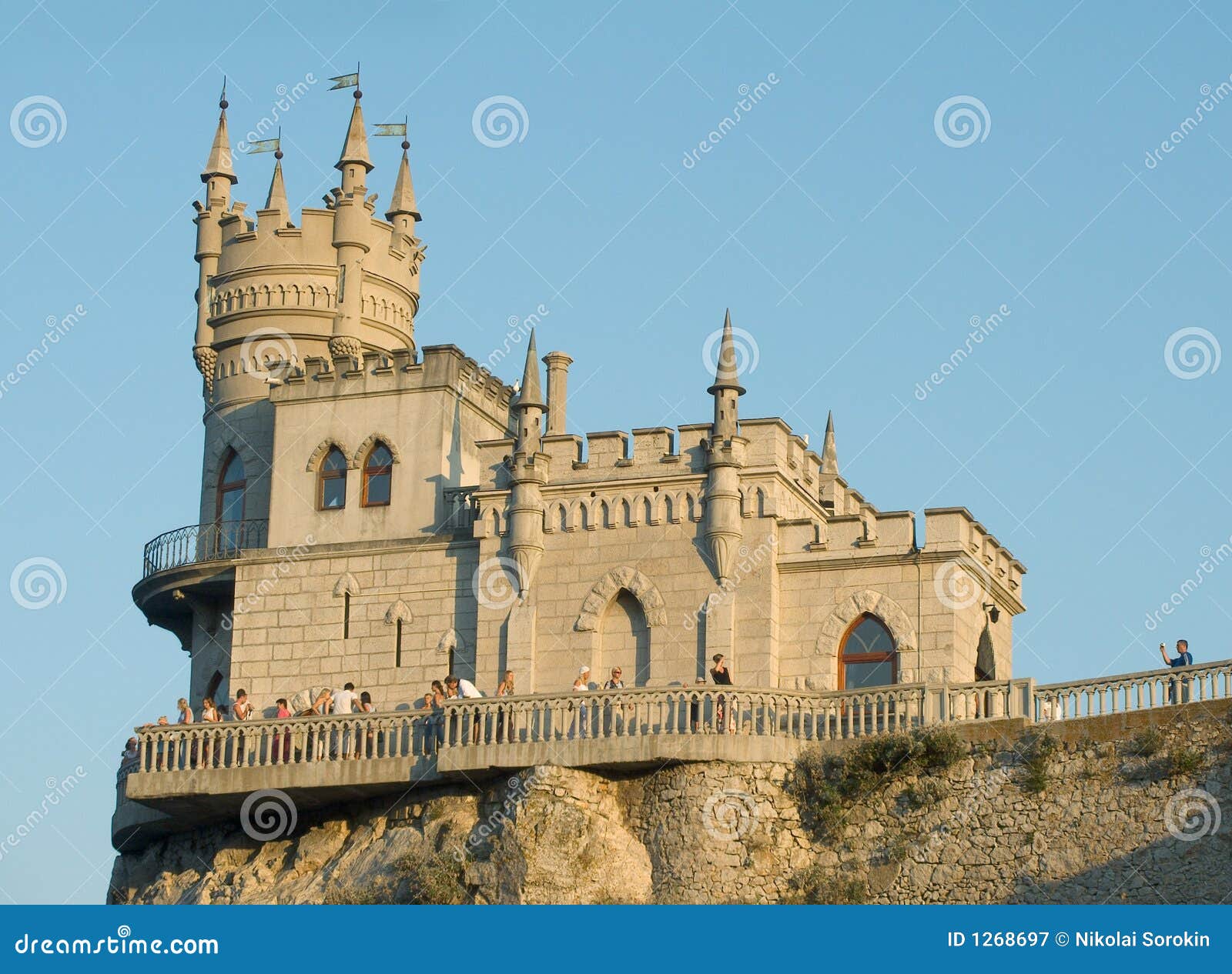 Castle on cliff stock image. Image of historical, building - 1268697