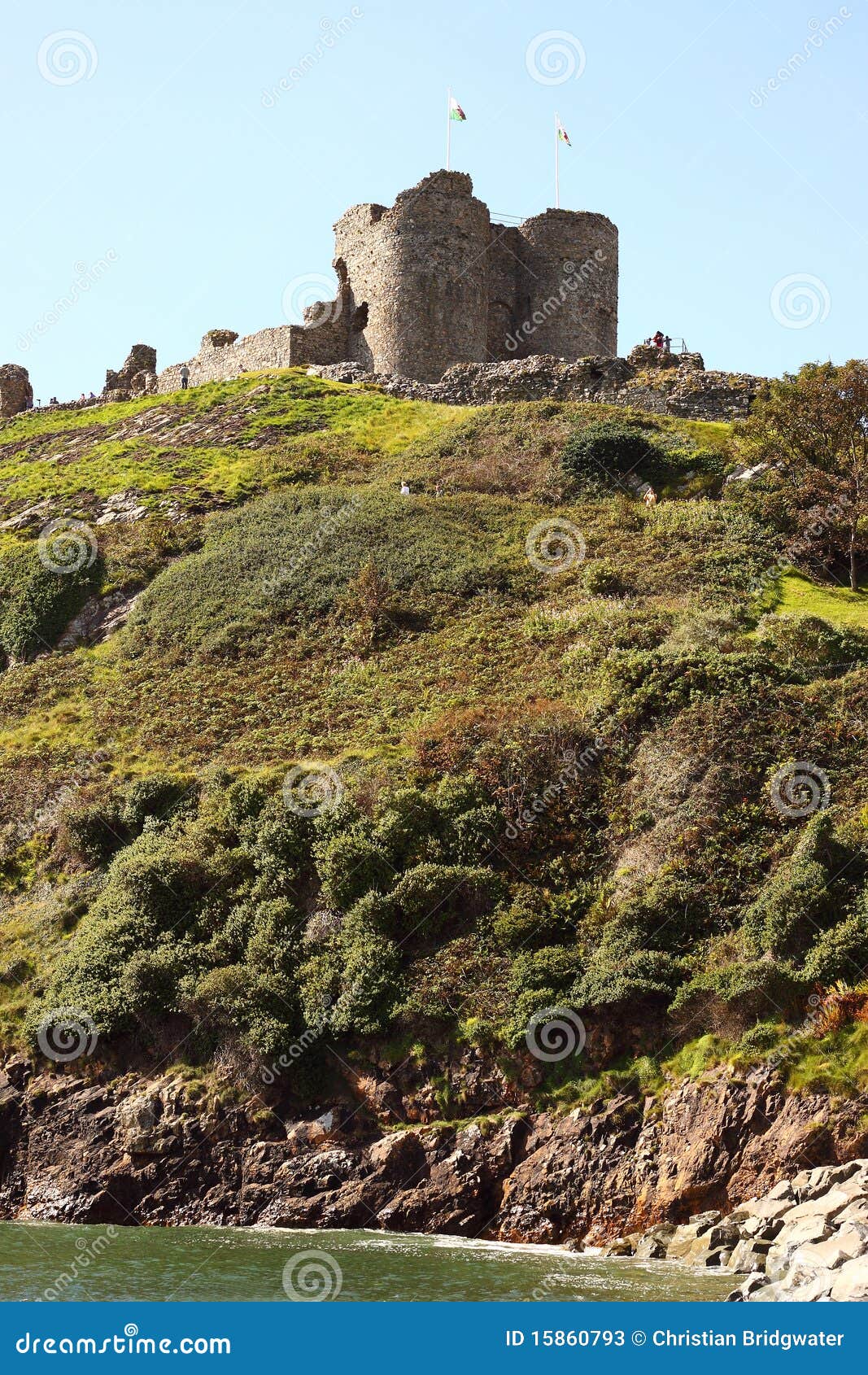 Castle on cliff stock image. Image of trees, medieval - 15860793