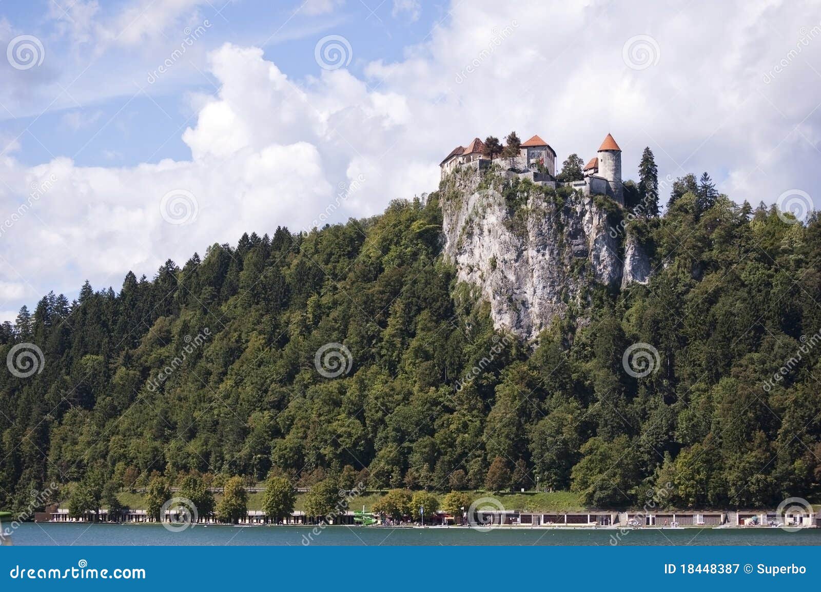 The castle at the cliff stock image. Image of idyllic - 18448387
