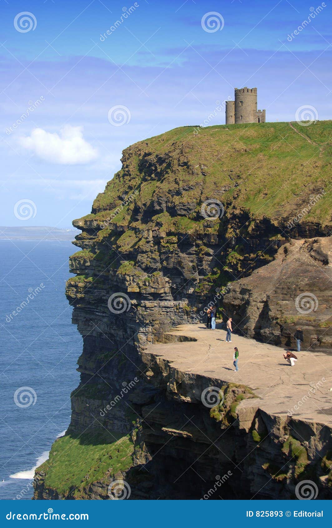 Castle on cliff stock image. Image of countryside, ocean - 825893
