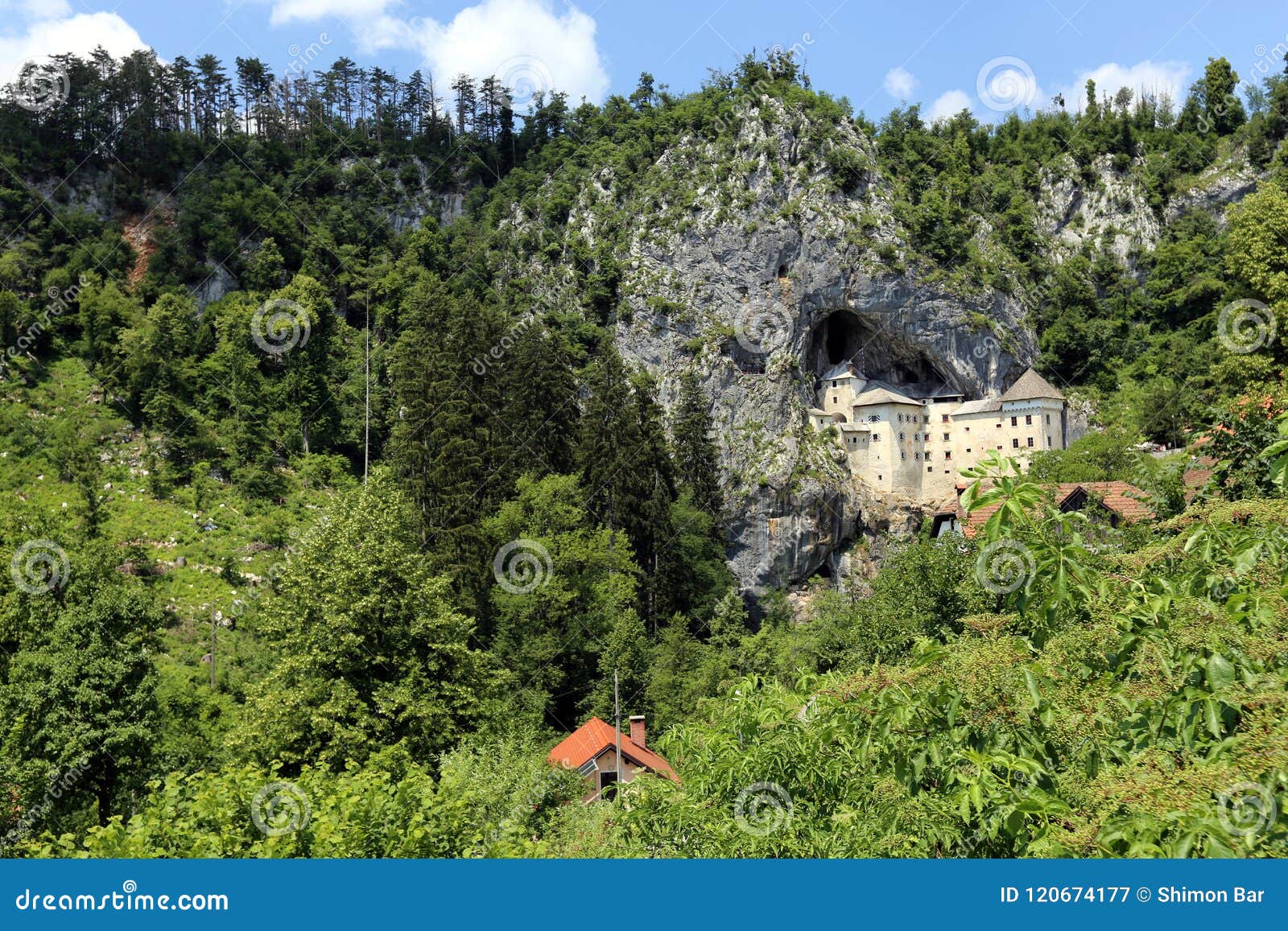 Castle in the Cliff Above the Precipice Stock Image - Image of history ...