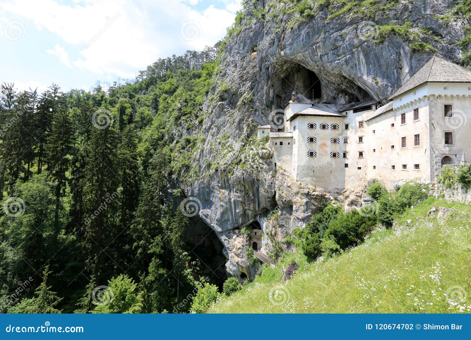 Castle in the Cliff Above the Precipice Stock Photo - Image of wall ...