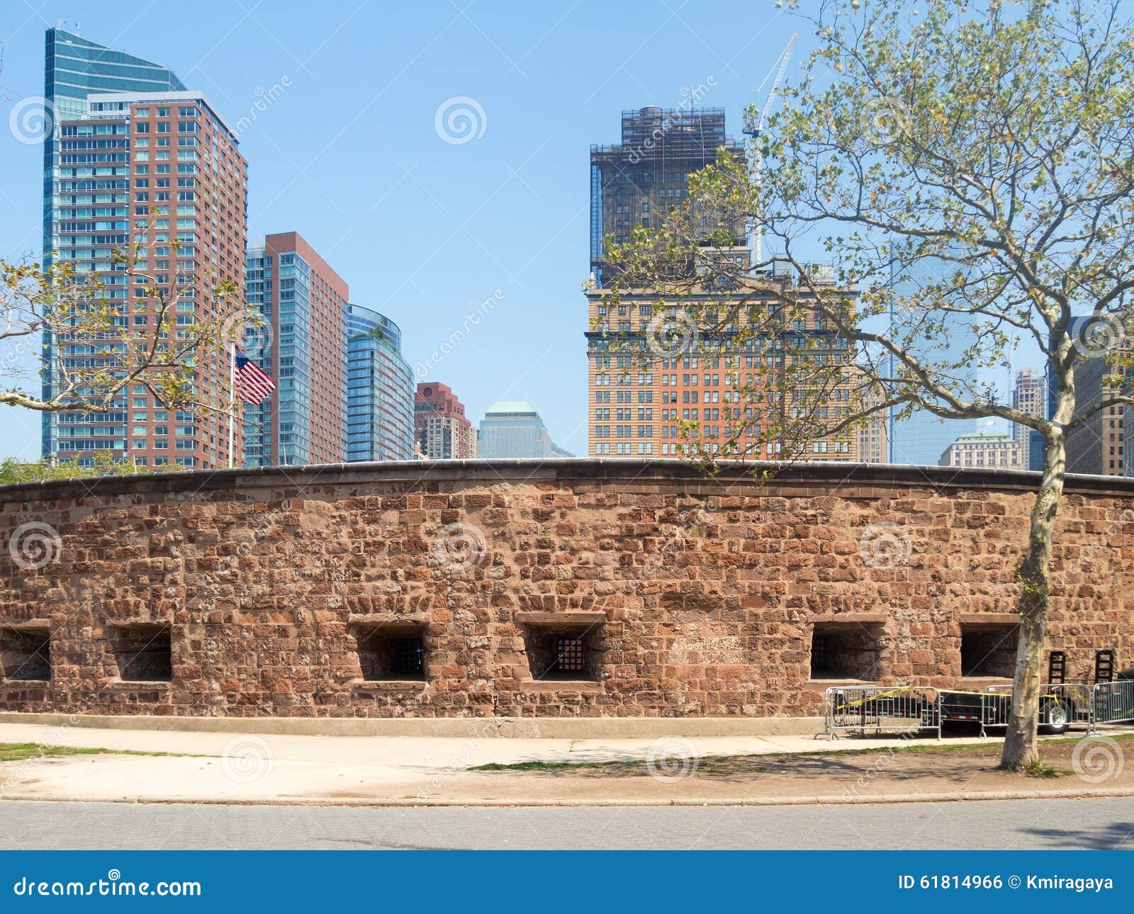 Castle Clinton at Battery Park in New York Stock Photo - Image of ...