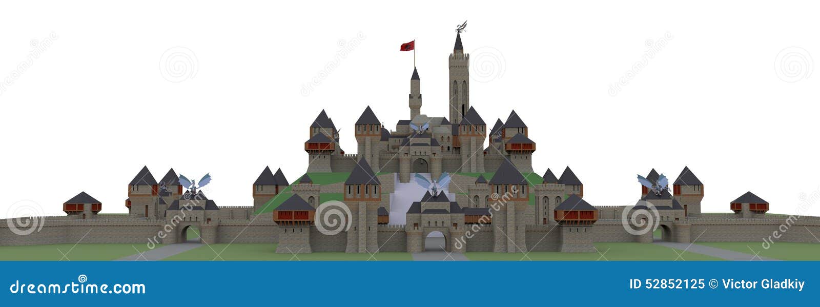 Castle stock illustration. Illustration of fairytale - 52852125
