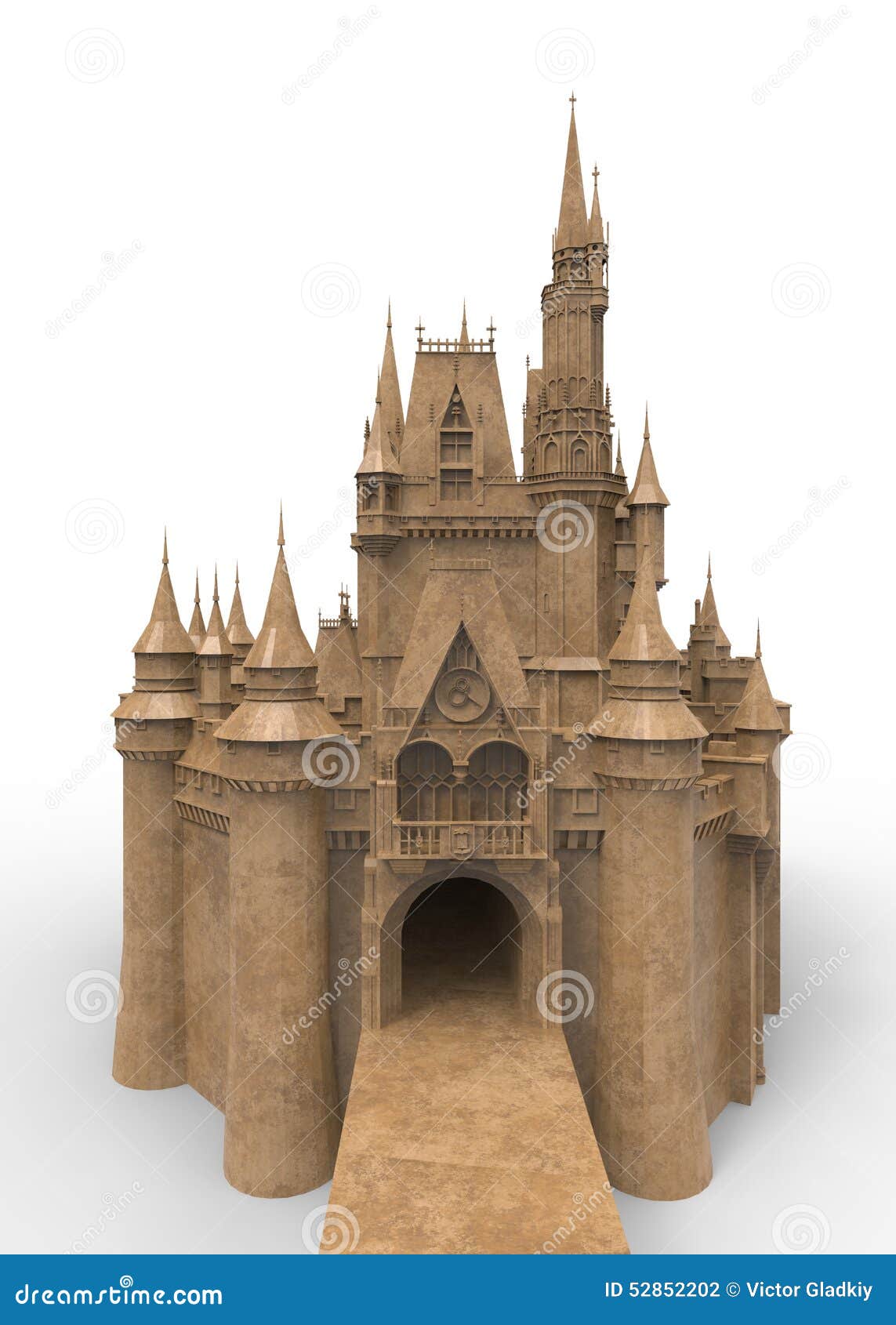 Castle stock illustration. Illustration of render, wall - 52852202