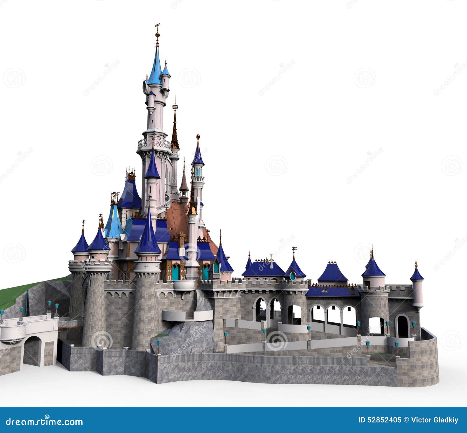 Castle stock illustration. Illustration of architecture - 52852405