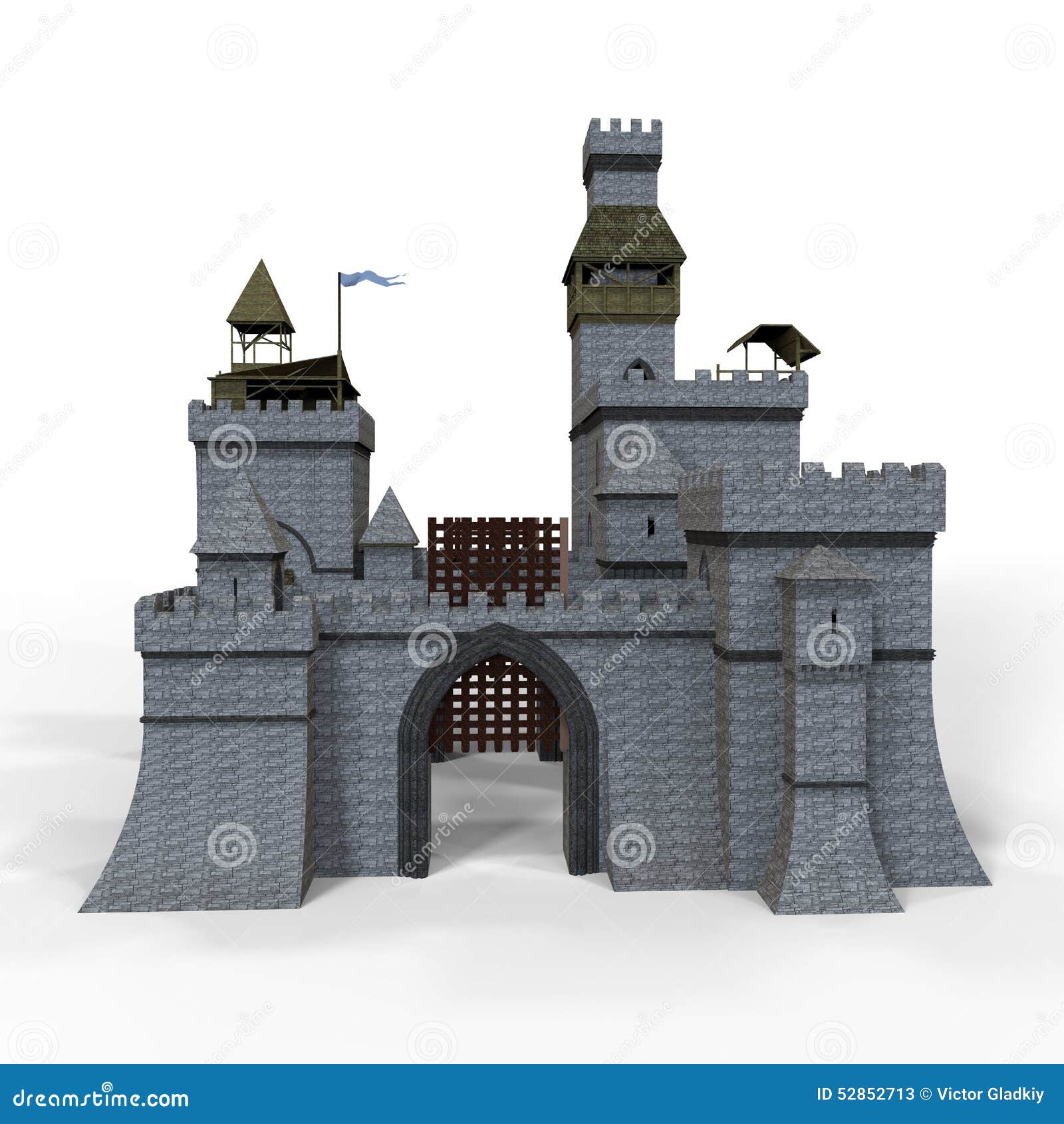 Castle stock illustration. Illustration of medieval, isolated - 52852713