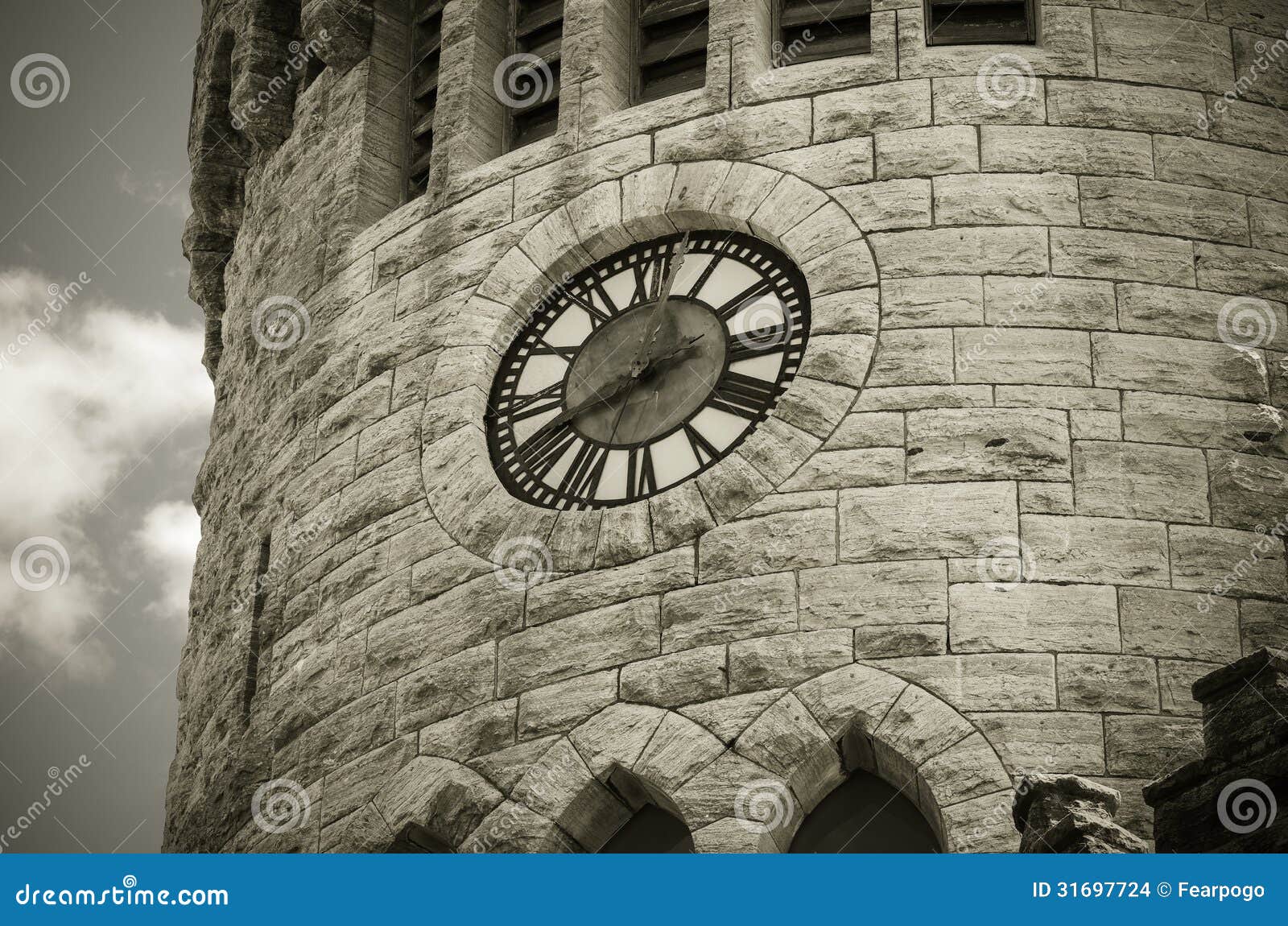 Castle Clock Tower stock photo. Image of celtic, port - 31697724