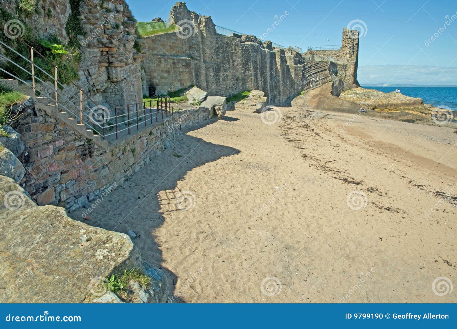 Castle on the coast stock photo. Image of summer, castle - 9799190