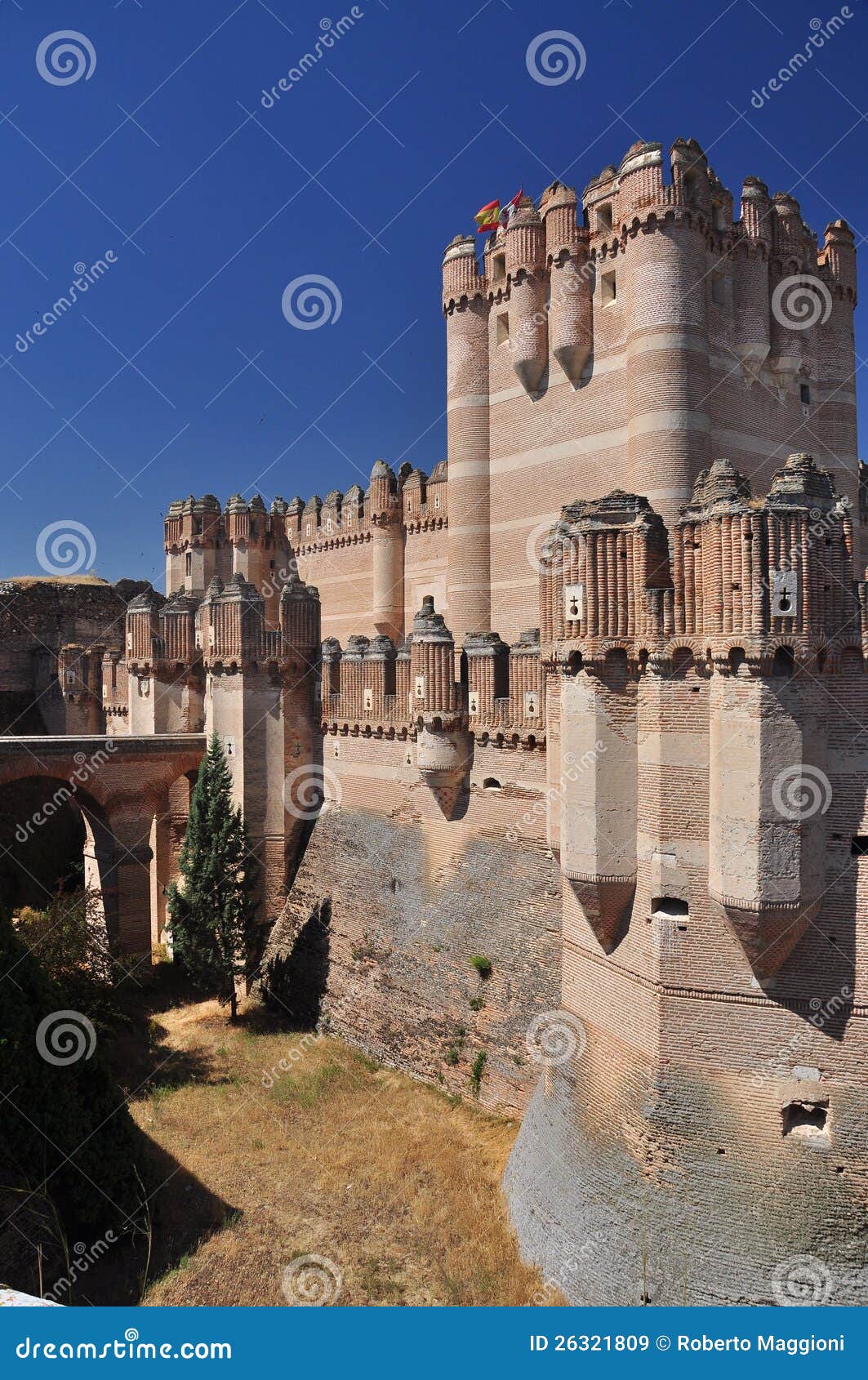 Medieval Castle of Coca, Spain. Middle Ages Spanish Architecture Stock ...