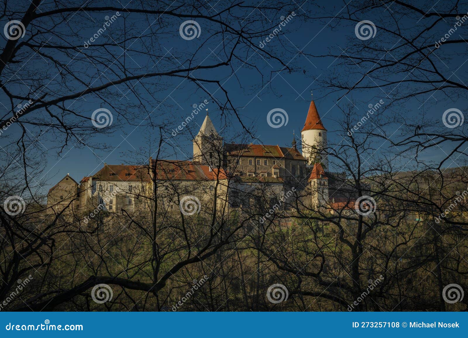 Castle in Color Sunny Evening in Central Bohemia Editorial Stock Photo ...