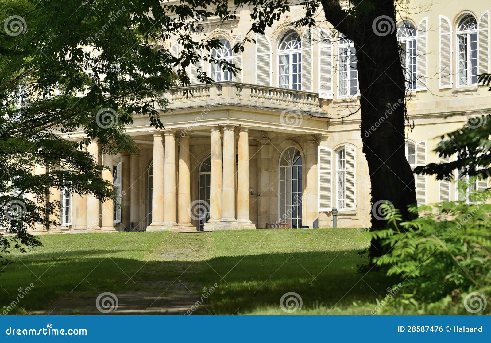 Castle columns, Hoenheim stock photo. Image of europe - 28587476