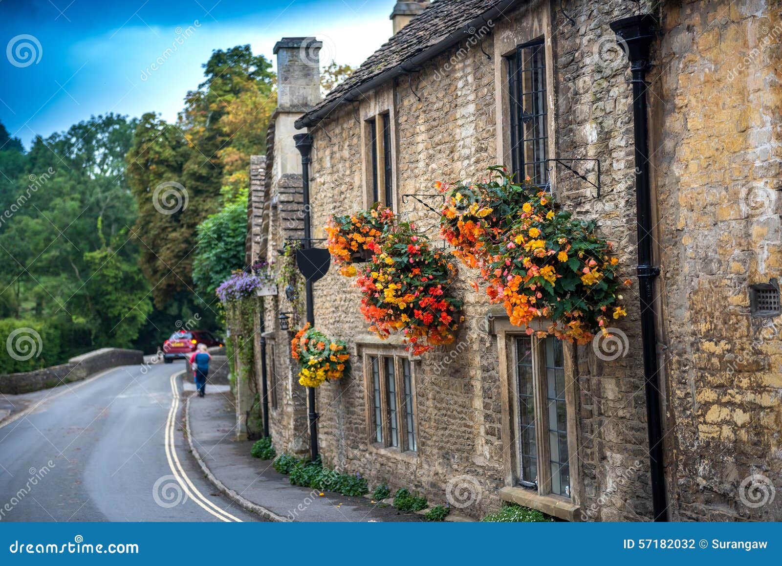 Castle Combe, England stock photo. Image of picturesque - 57182032