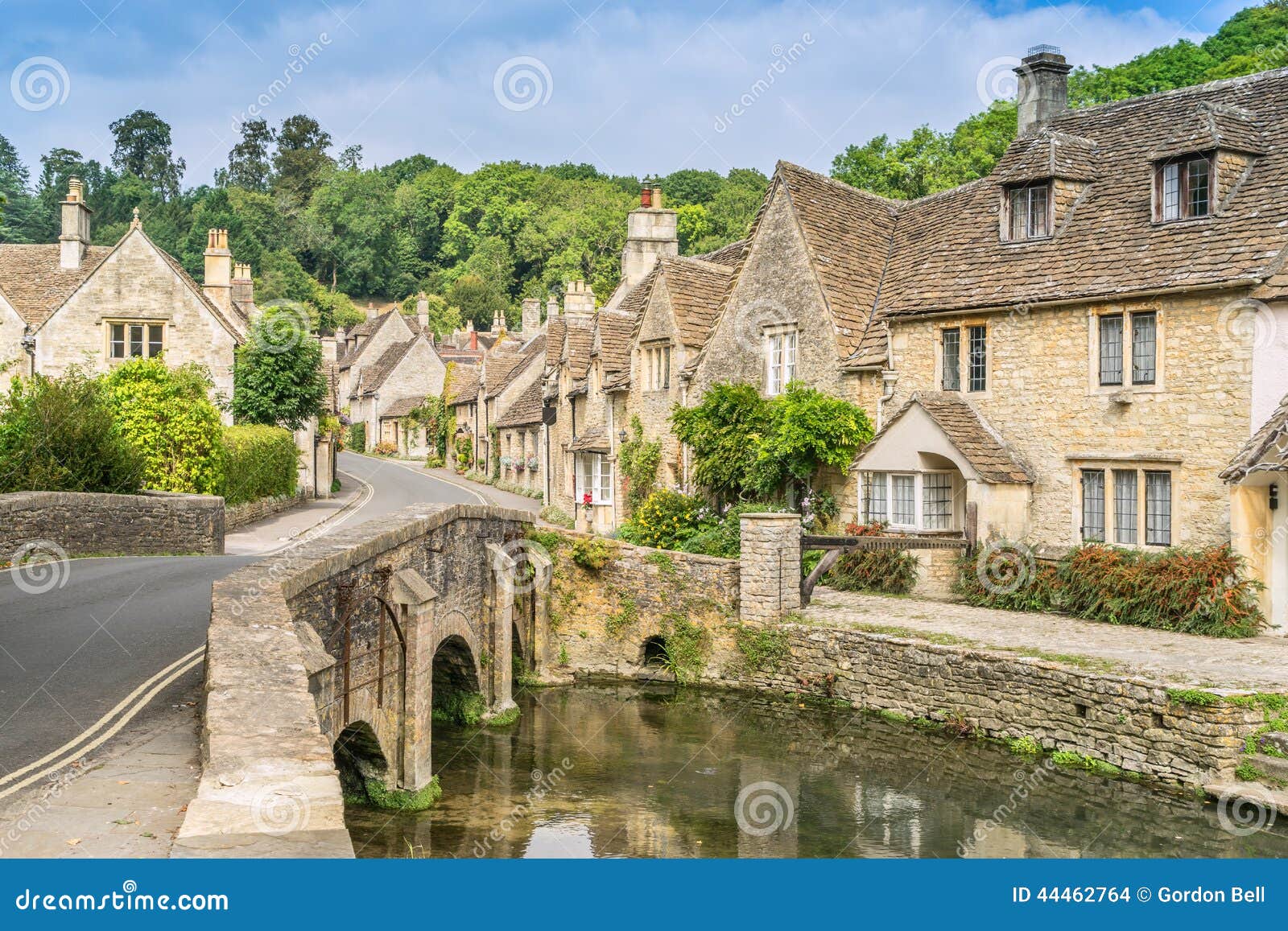 Castle Combe stock photo. Image of river, cotswolds, avon - 44462764