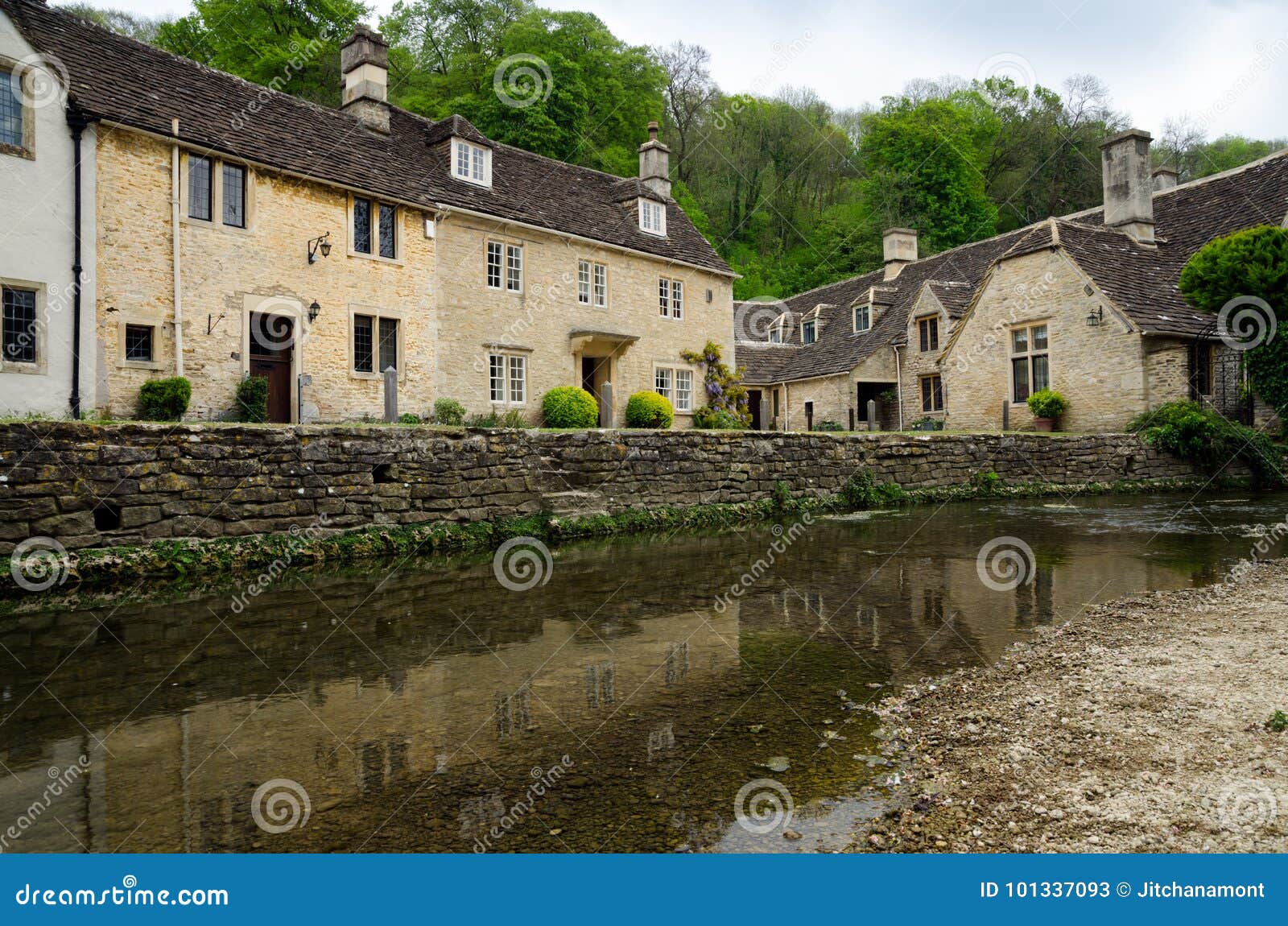 Castle Combe Village, England Stock Image - Image of british, hamlet ...