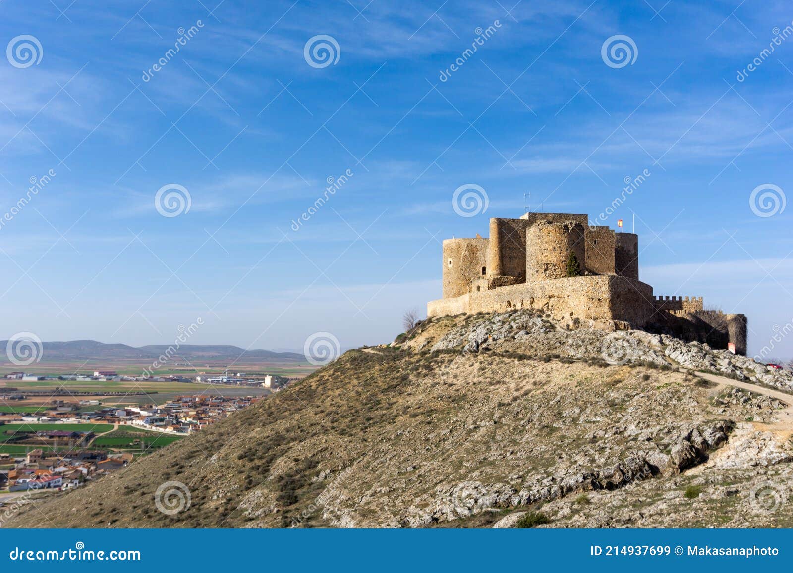 The Castle of Consuegra in La Mancha in Central Spain Stock Image ...