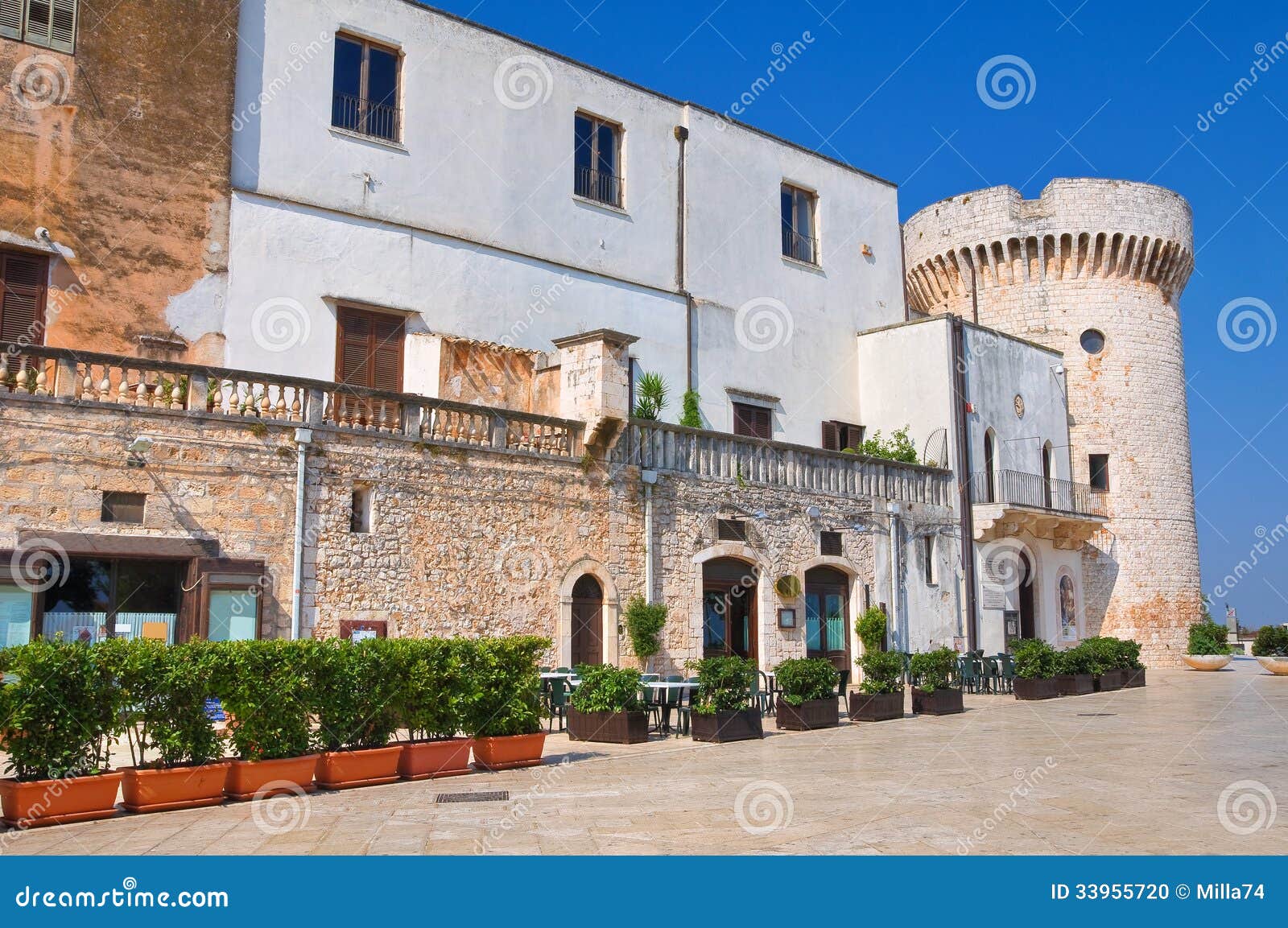 Castle of Conversano. Puglia. Italy Stock Photo - Image of bastion ...