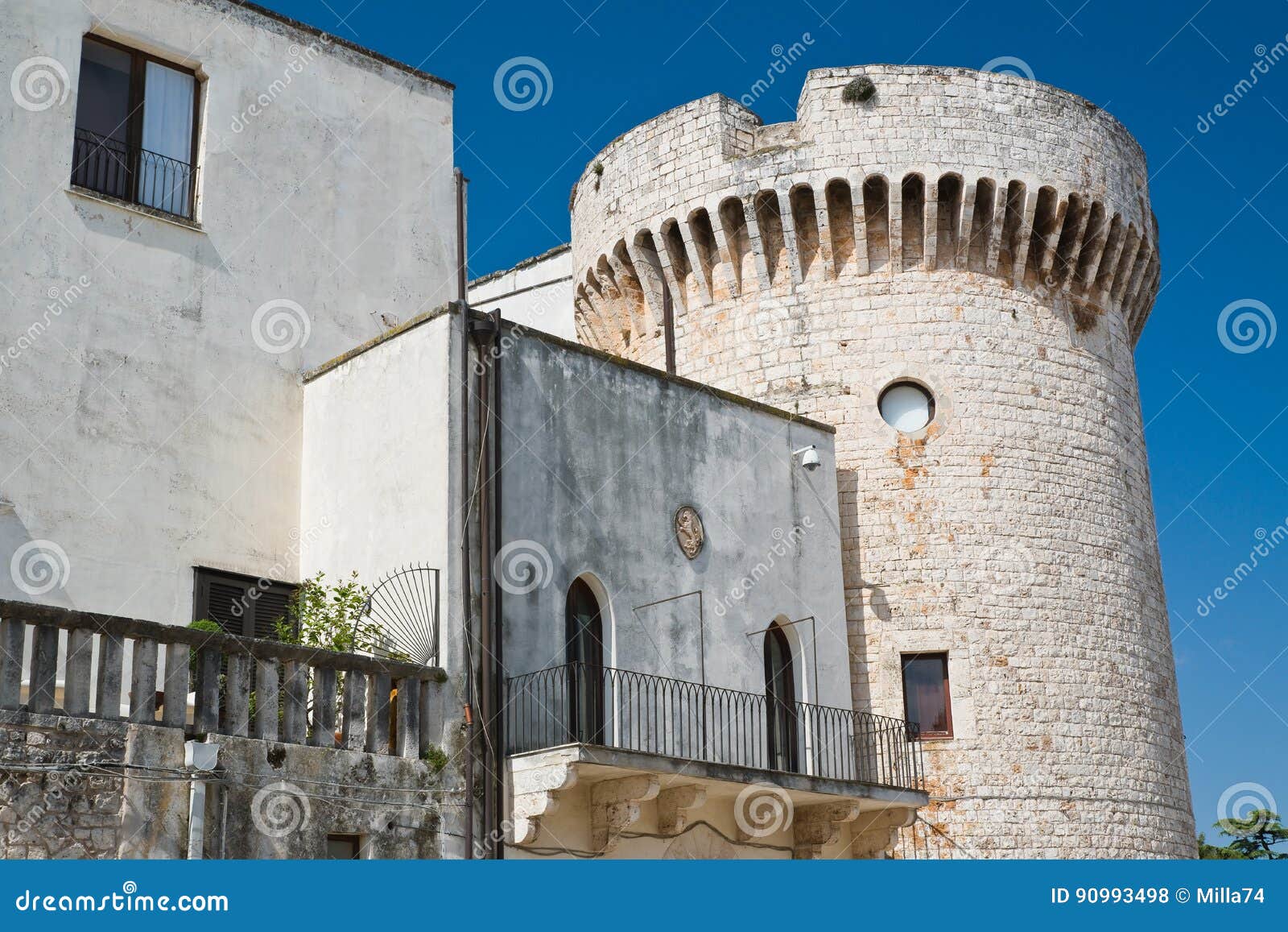 Castle of Conversano. Puglia. Italy Stock Photo - Image of donjon ...
