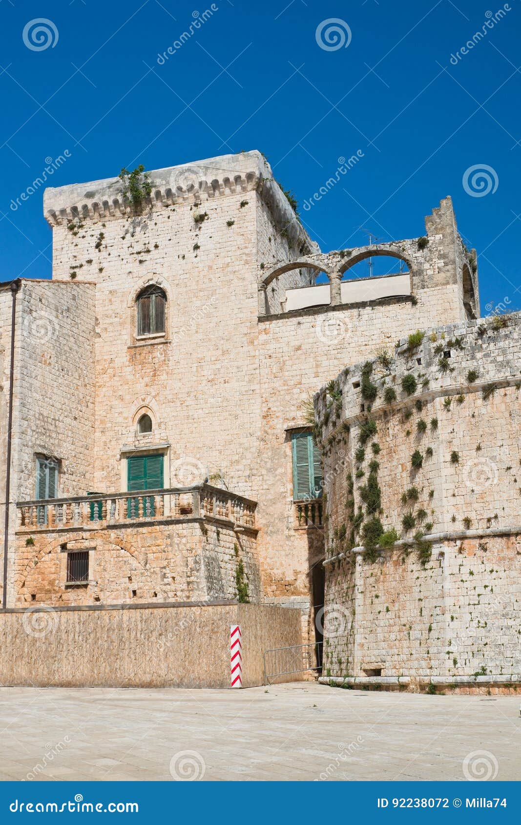 Castle of Conversano. Puglia. Italy Stock Photo - Image of crenellated ...