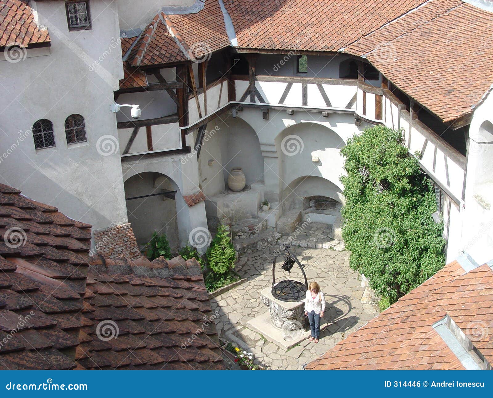 Castle Courtyard stock photo. Image of bran, architecture - 314446