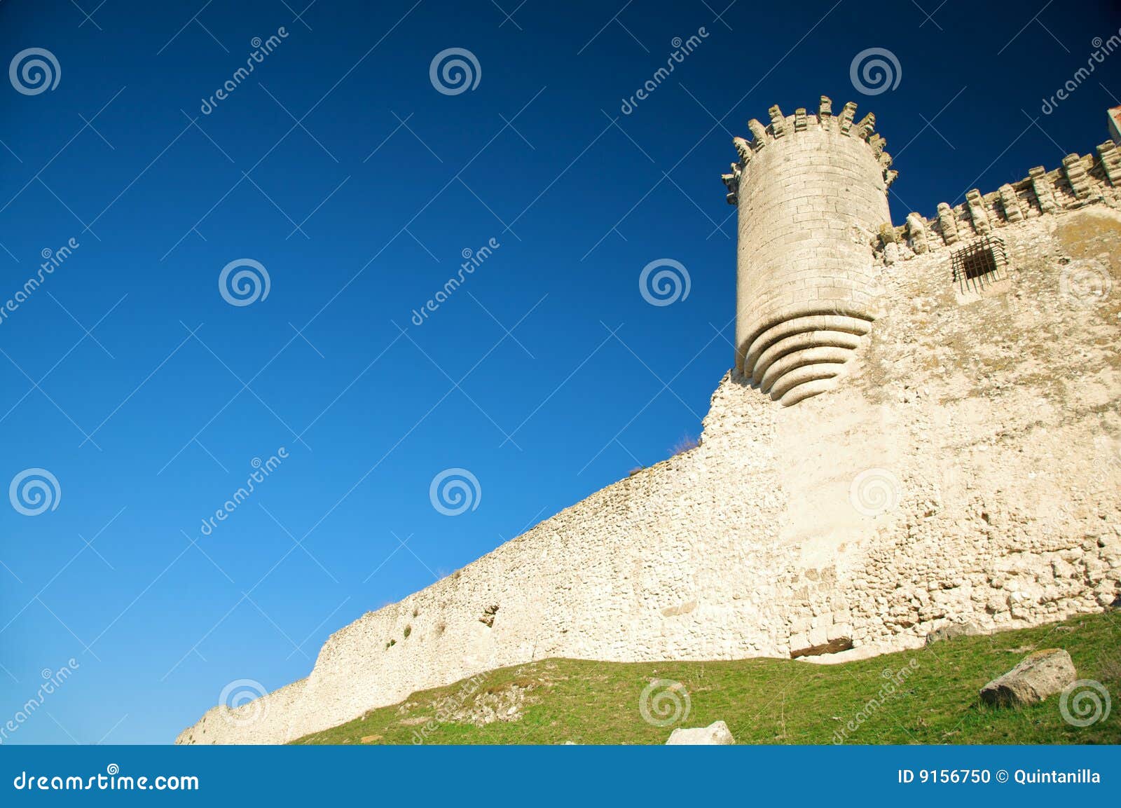 Castle of cuellar city stock photo. Image of spain, landmark - 9156750