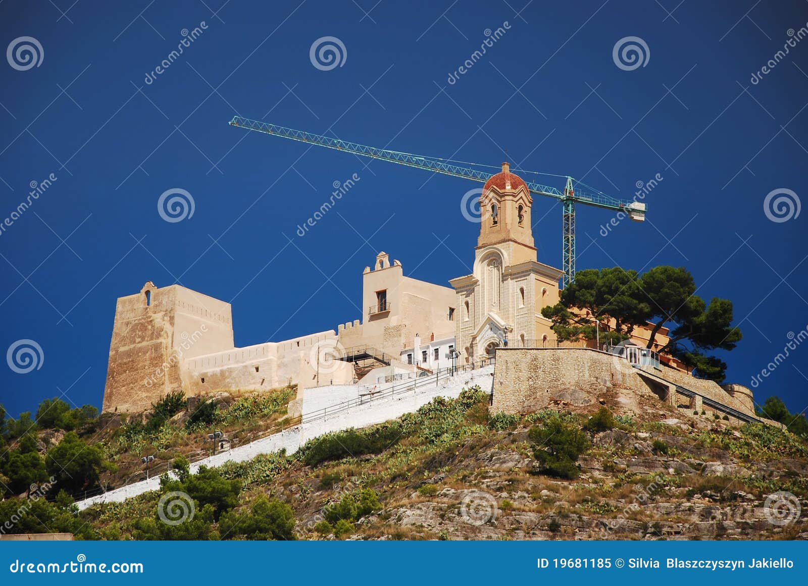 Castle Cullera stock image. Image of convents, architecture - 19681185