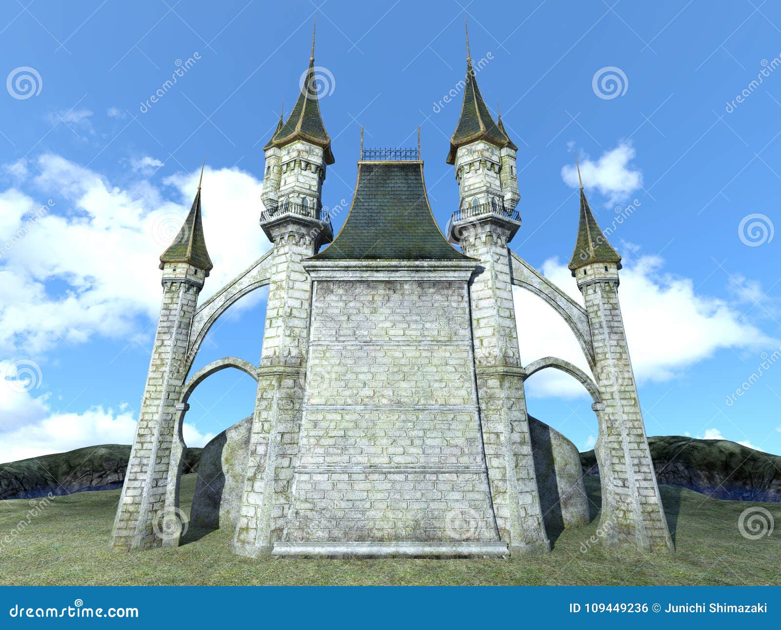 Castle stock photo. Image of castle, rendering, wall - 109449236