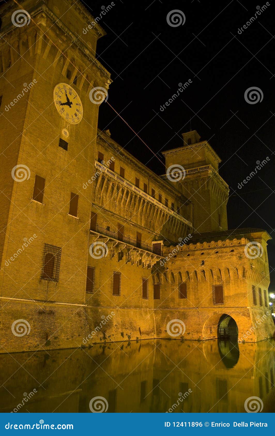 Castle d Este in Ferrara stock photo. Image of historic - 12411896