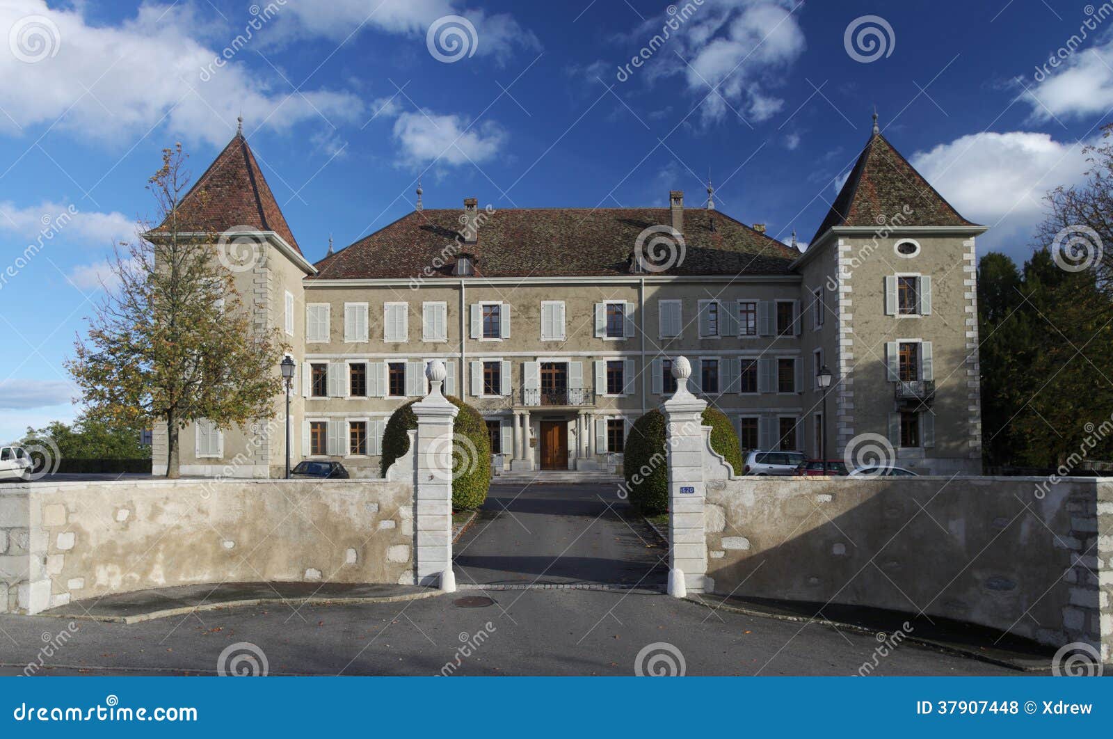 Castle of Dardagny stock photo. Image of building, sight - 37907448