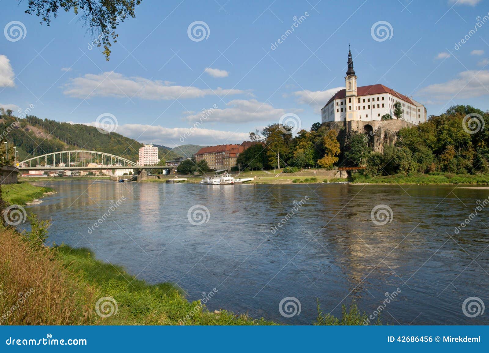 Castle Decin, Czech Republic Stock Photo - Image of location, town ...