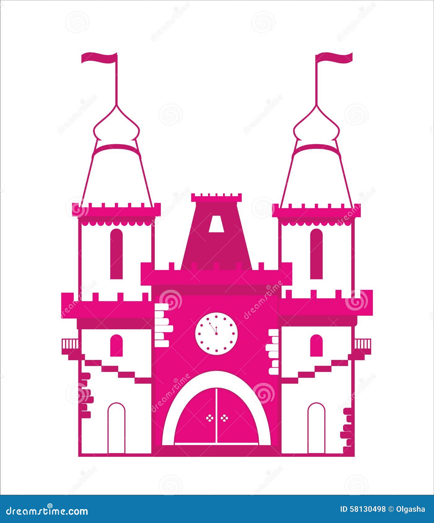 Castle stock vector. Illustration of graphic, fortress - 58130498