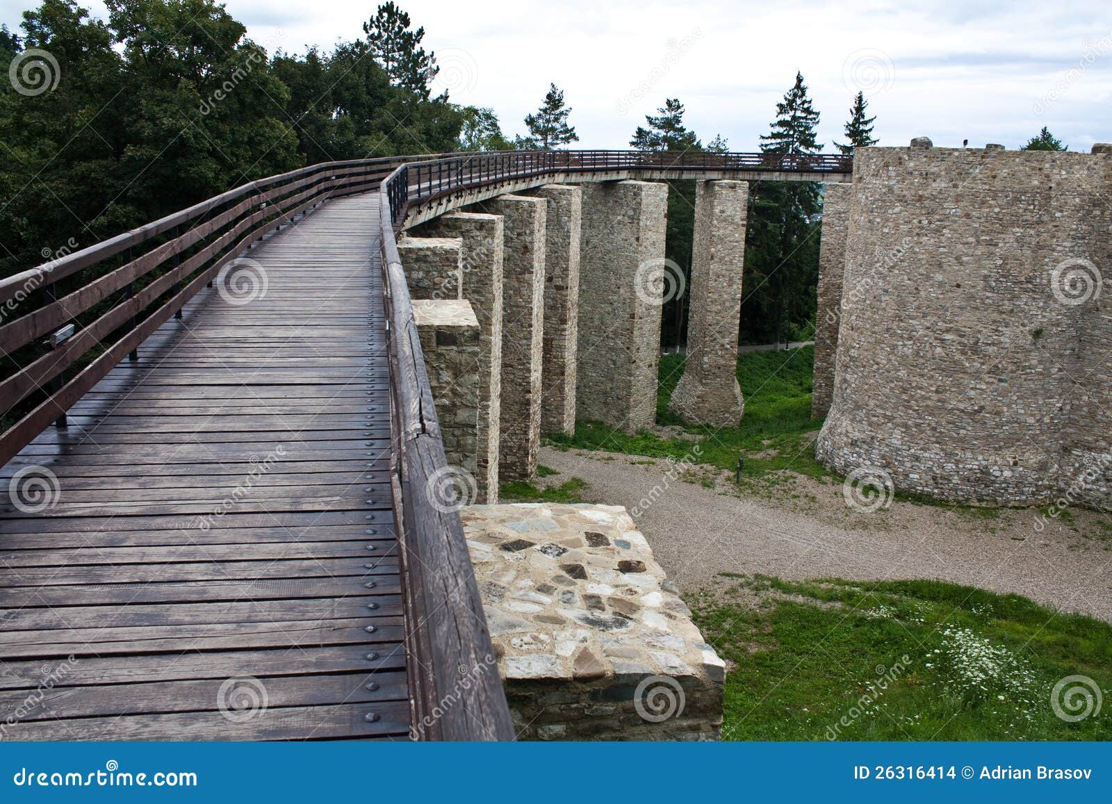 Castle defence bridge stock photo. Image of wood, enemy - 26316414